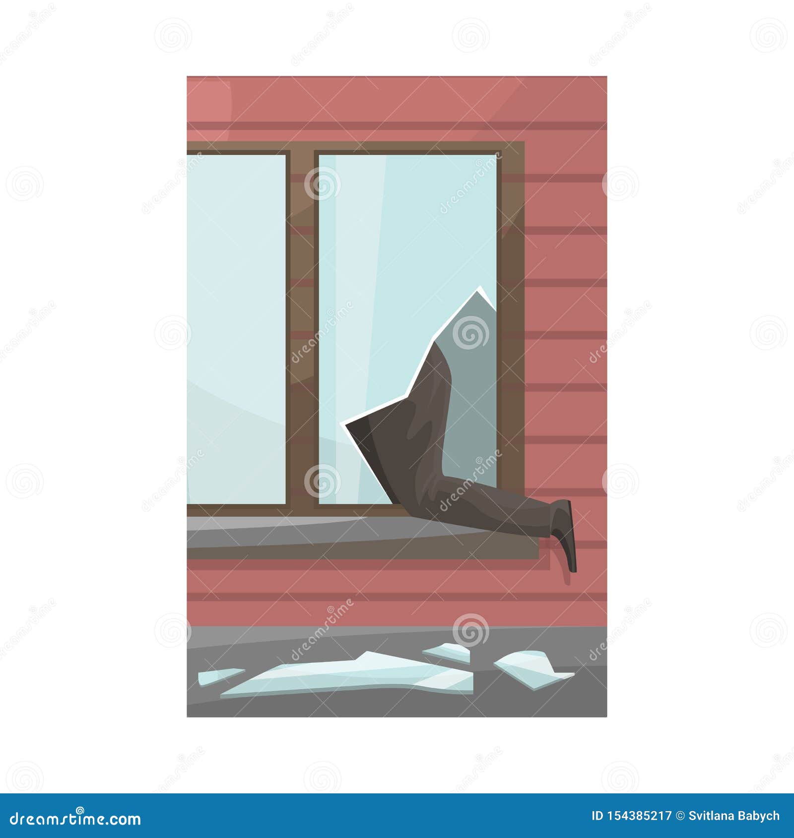 Vector Illustration of Broken and Window Icon. Collection of Broken and ...