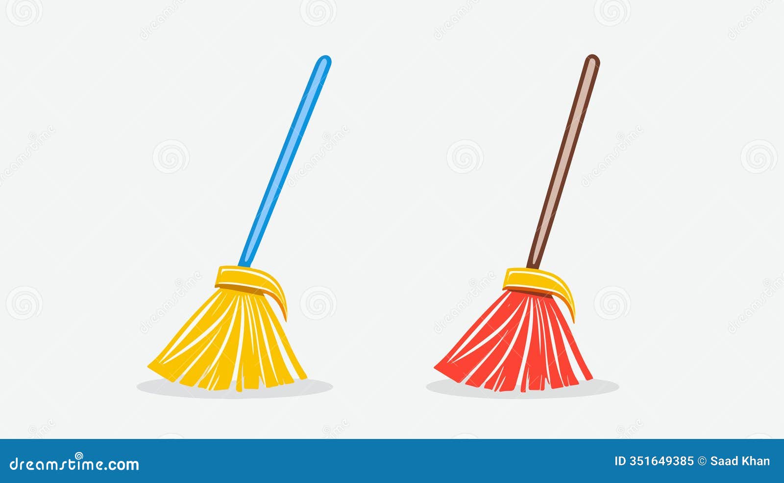 Sleek Broom and Dustpan Outline Icons Vector Illustration Stock Vector ...