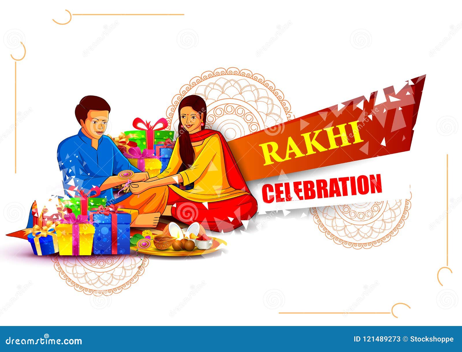 Brother and Sister Tying Decorated Rakhi for Indian Festival Raksha ... Brother and Sister Tying Decorated Rakhi for Indian Festival Raksha ...