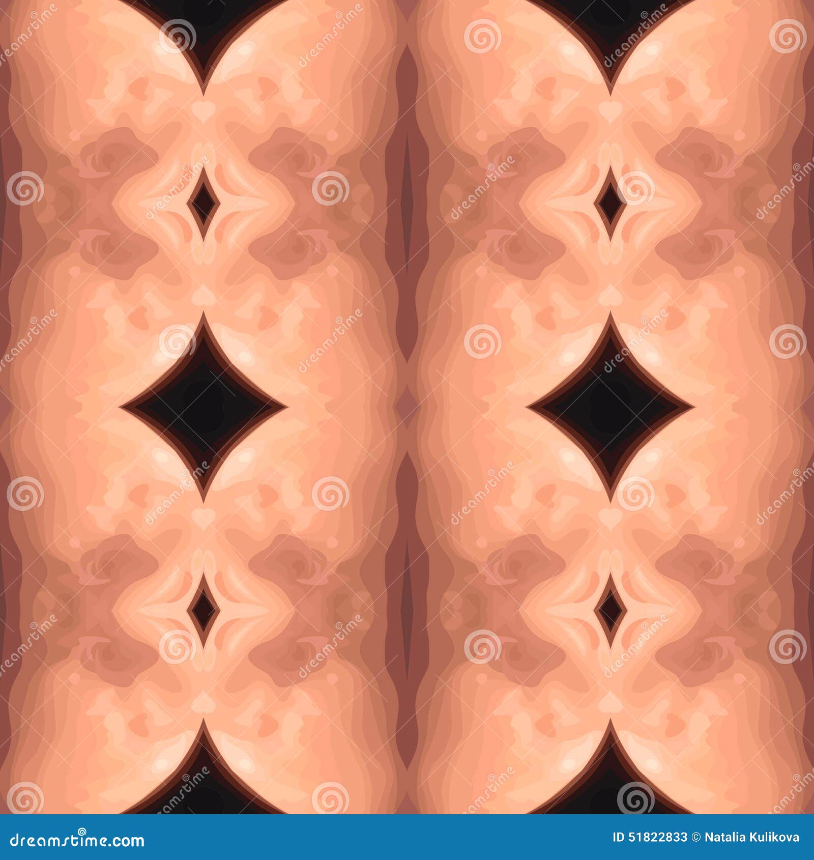 Vector Illustration Of A Brown Carved Pattern | CartoonDealer.com #51822833