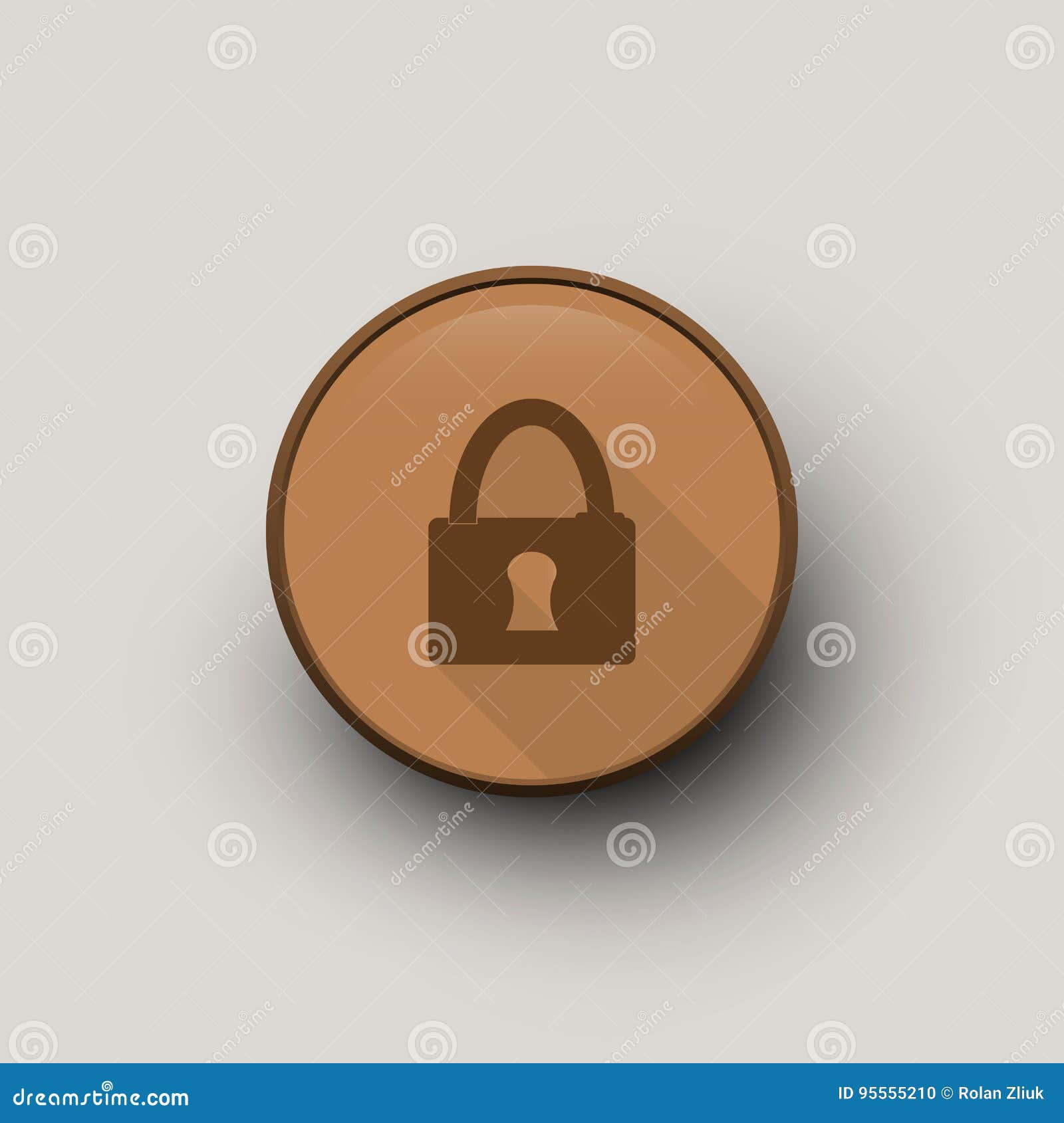Circle with lock stock vector. Illustration of safety - 95555210