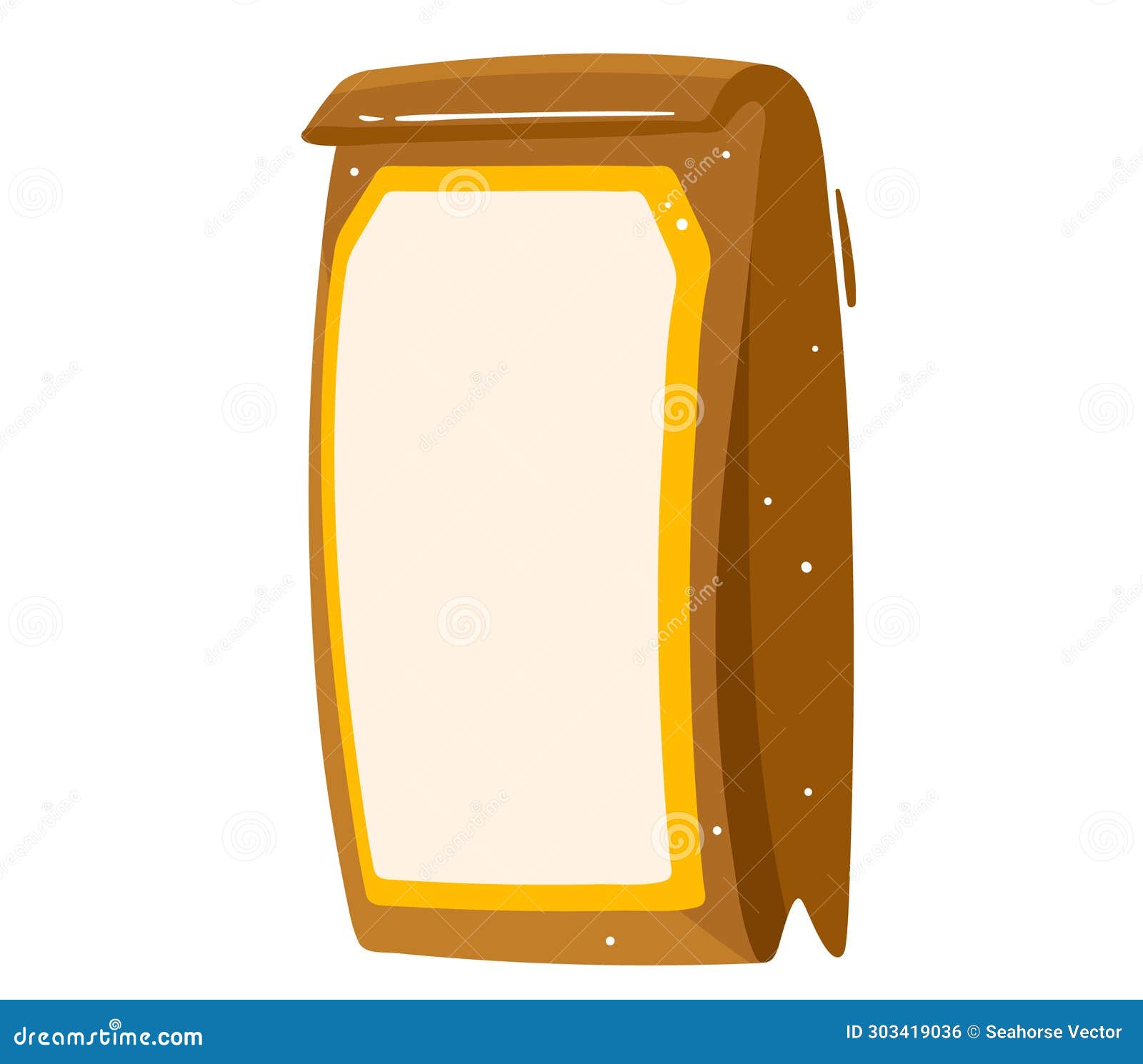 Vector Illustration of a Brown Empty Cartoon Chocolate Bar Wrapper with ...