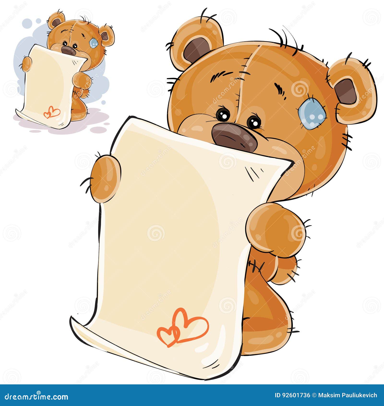 Teddy Letter Royalty-Free Illustration | CartoonDealer.com #46722315