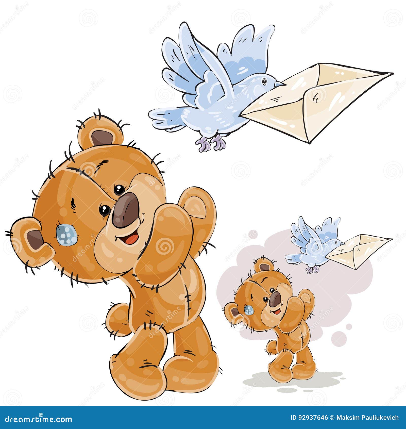 Teddy Letter Royalty-Free Illustration | CartoonDealer.com #46722315