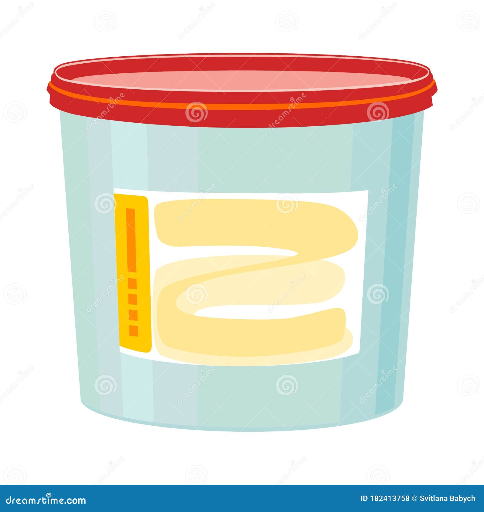 Vector Illustration of Bucket and Putty Icon. Graphic of Bucket and ...