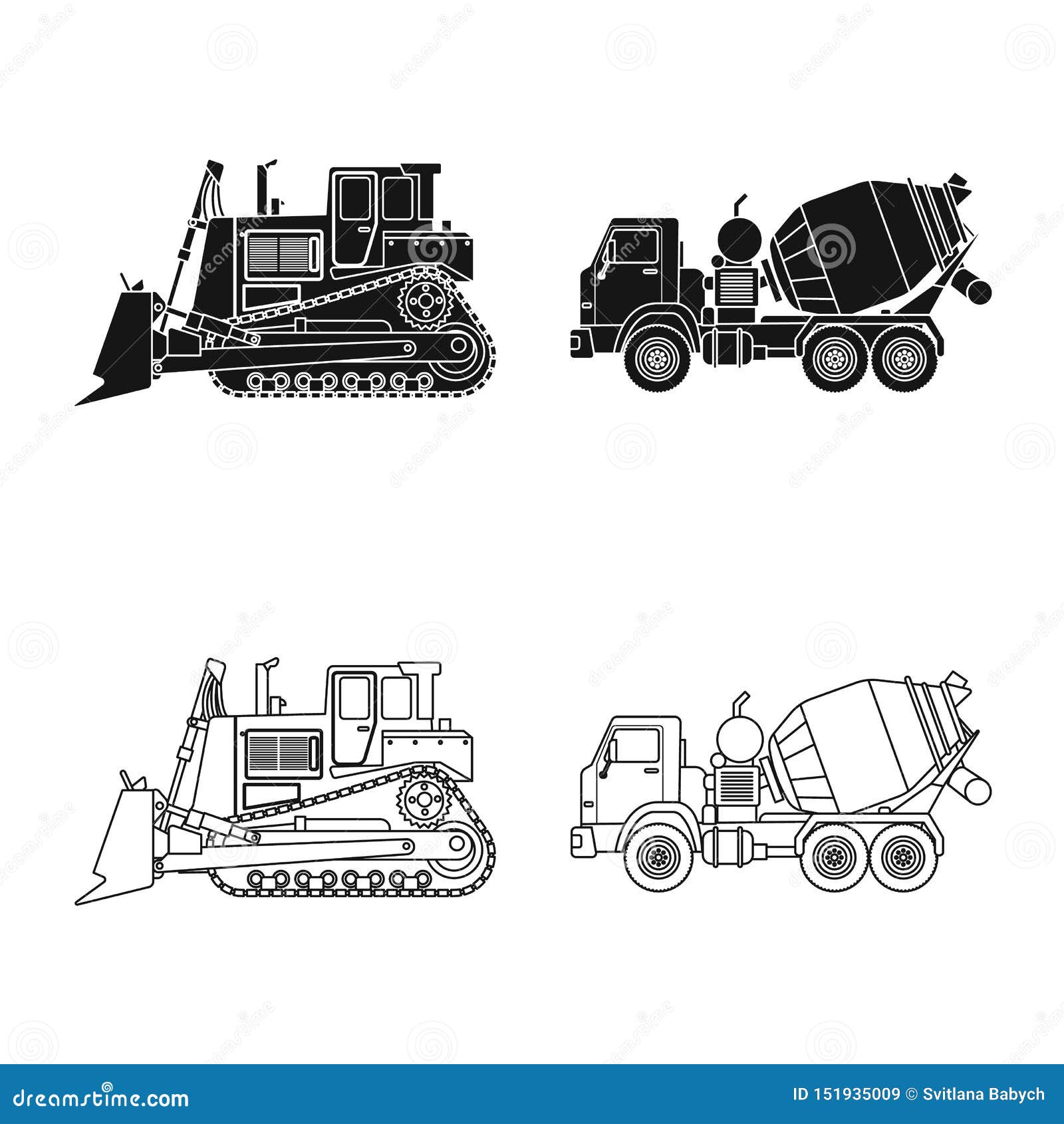 Vector Illustration of Build and Construction Icon. Collection of Build ...