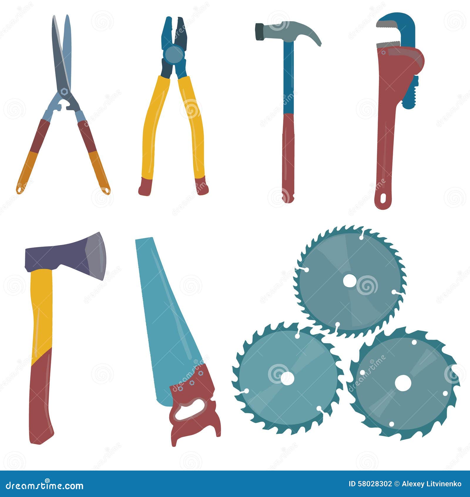 Vector Illustration of the Building Tools Stock Vector - Illustration ...