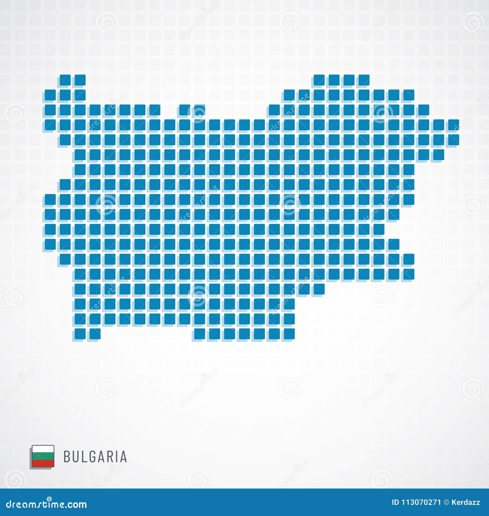 Bulgaria map and flag icon stock vector. Illustration of logo - 113070271