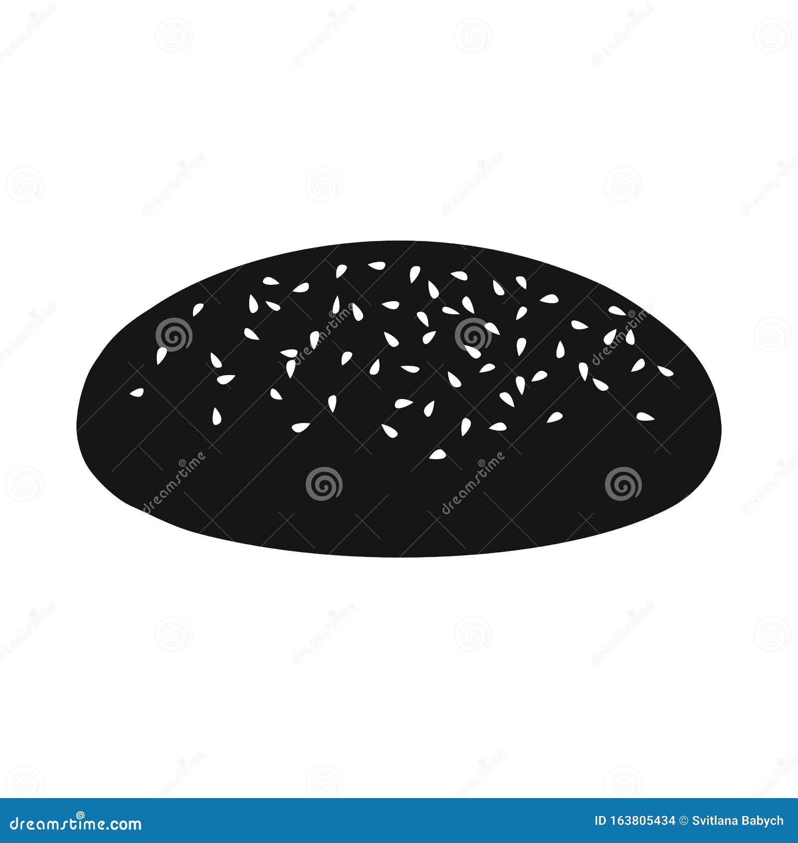 Vector Illustration of Bun and Sesame Symbol. Web Element of Bun and ...