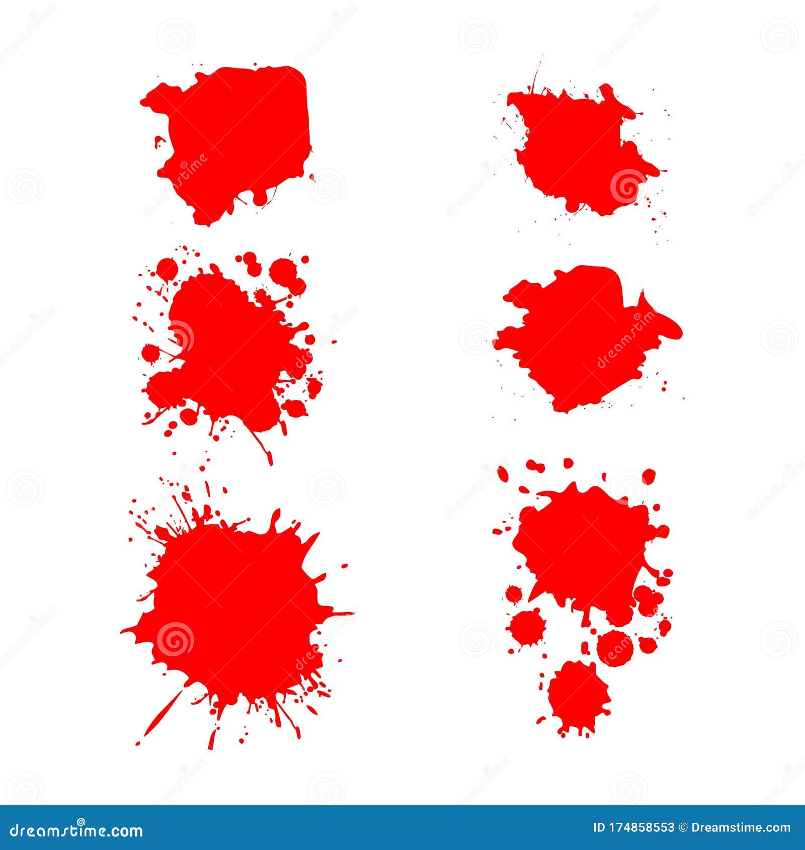 Vector Illustration Bundles of Splash Bloods Pattern Background Stock ...