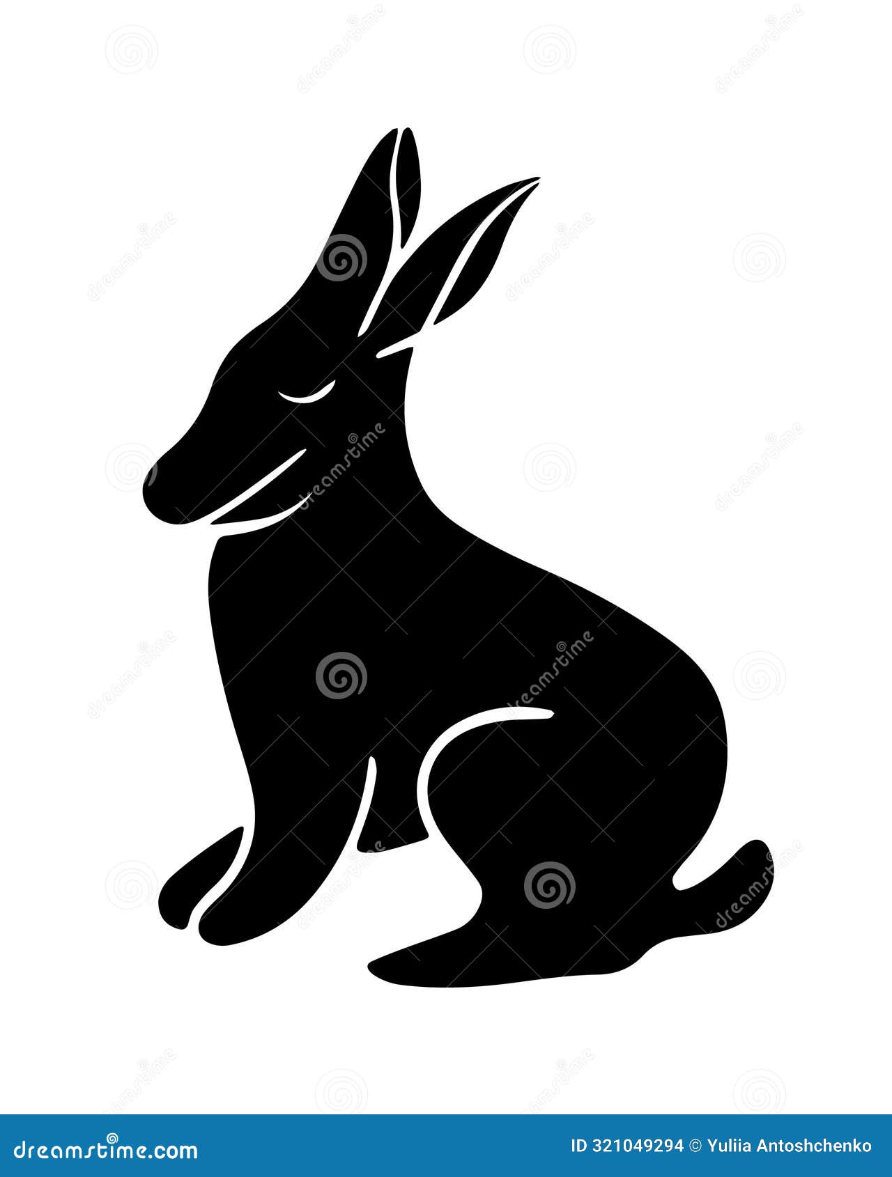 Hare Silhouette Vector Illustration | CartoonDealer.com #214080718