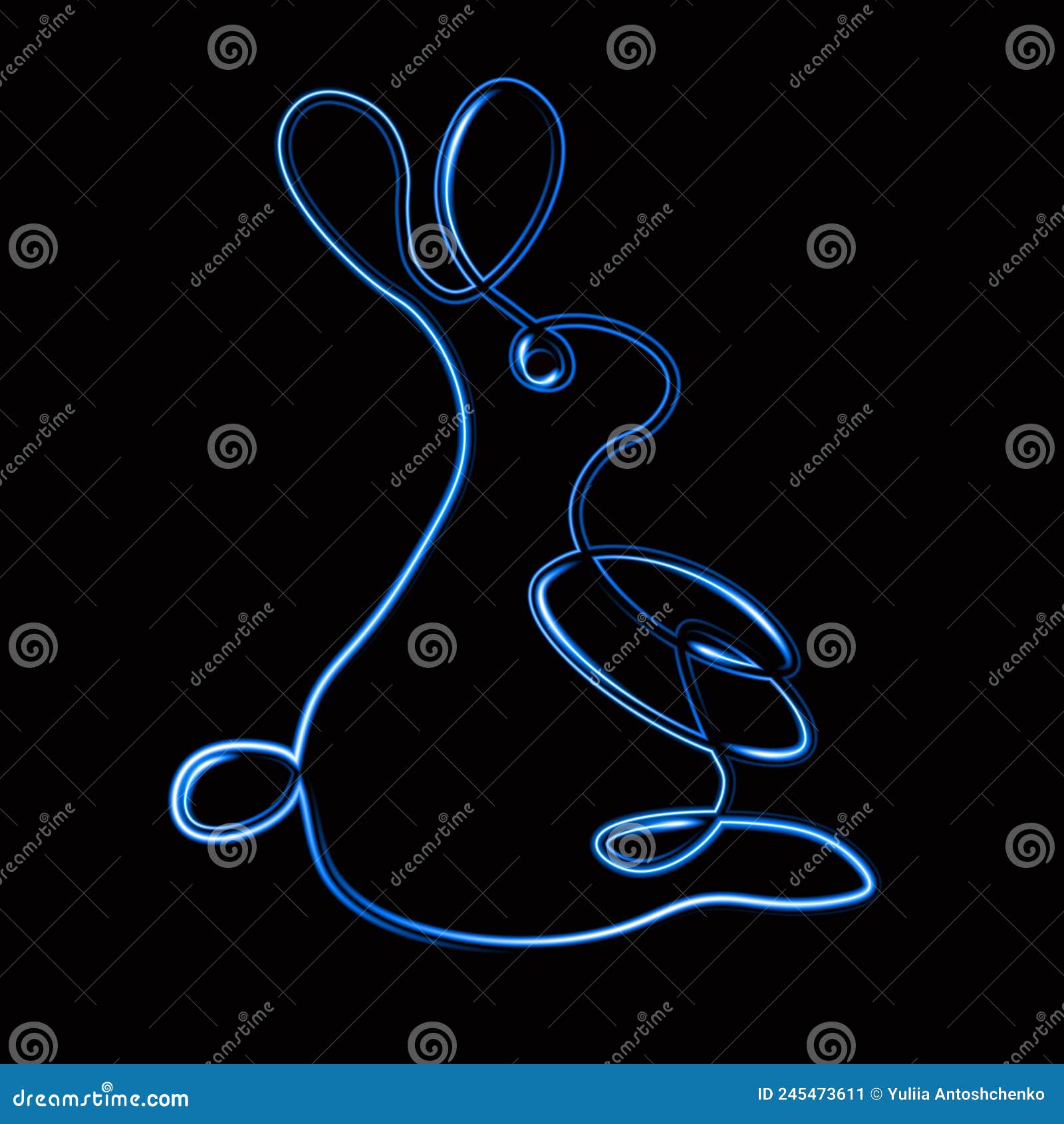 Vector Illustration of a Bunny. Stock Vector - Illustration of number ...