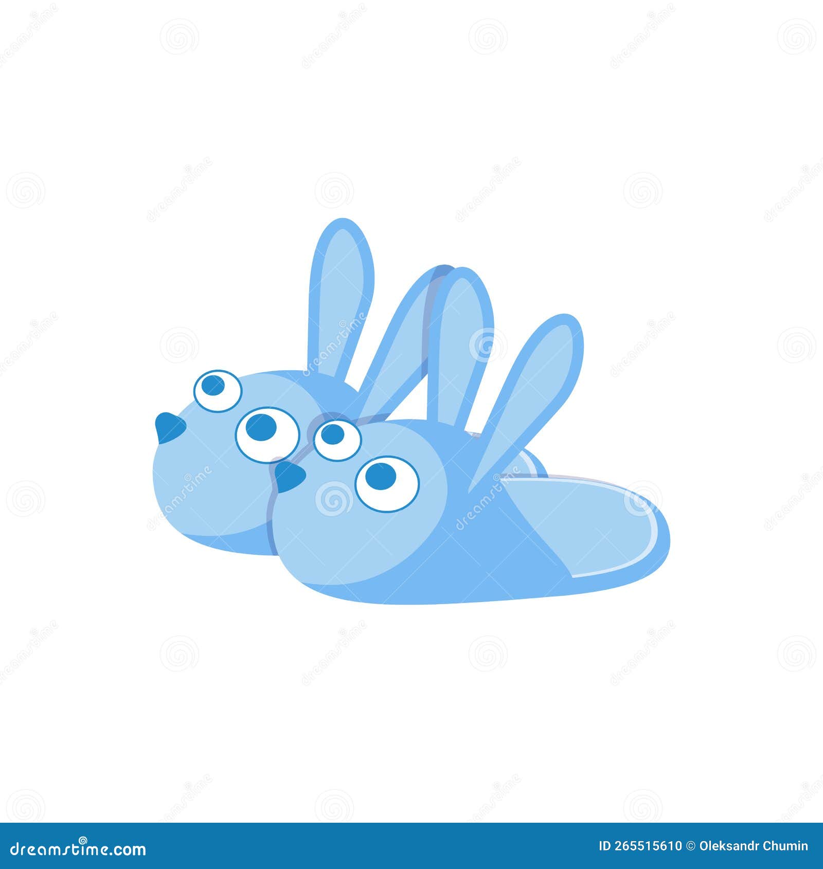 Vector Illustration of Bunny Slippers Stock Vector - Illustration of ...