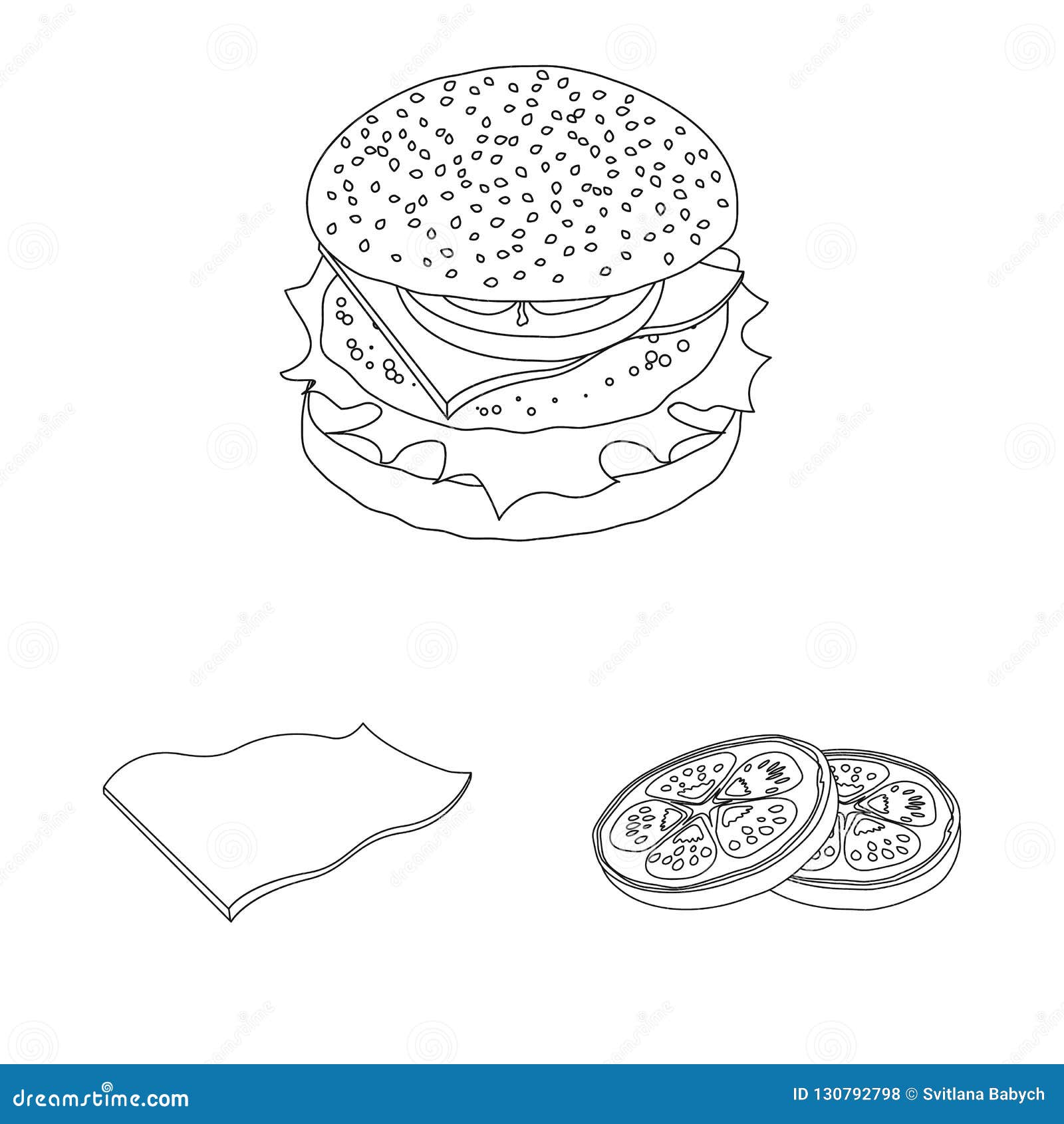 Vector Design of Burger and Sandwich Icon. Collection of Burger and ...