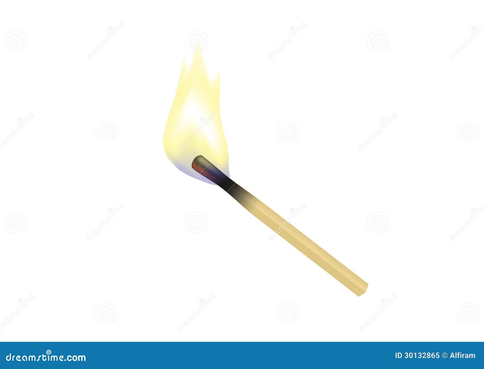 Burning Match Animation Kit. Wood Whole Matchstick With Sulfur Head ...