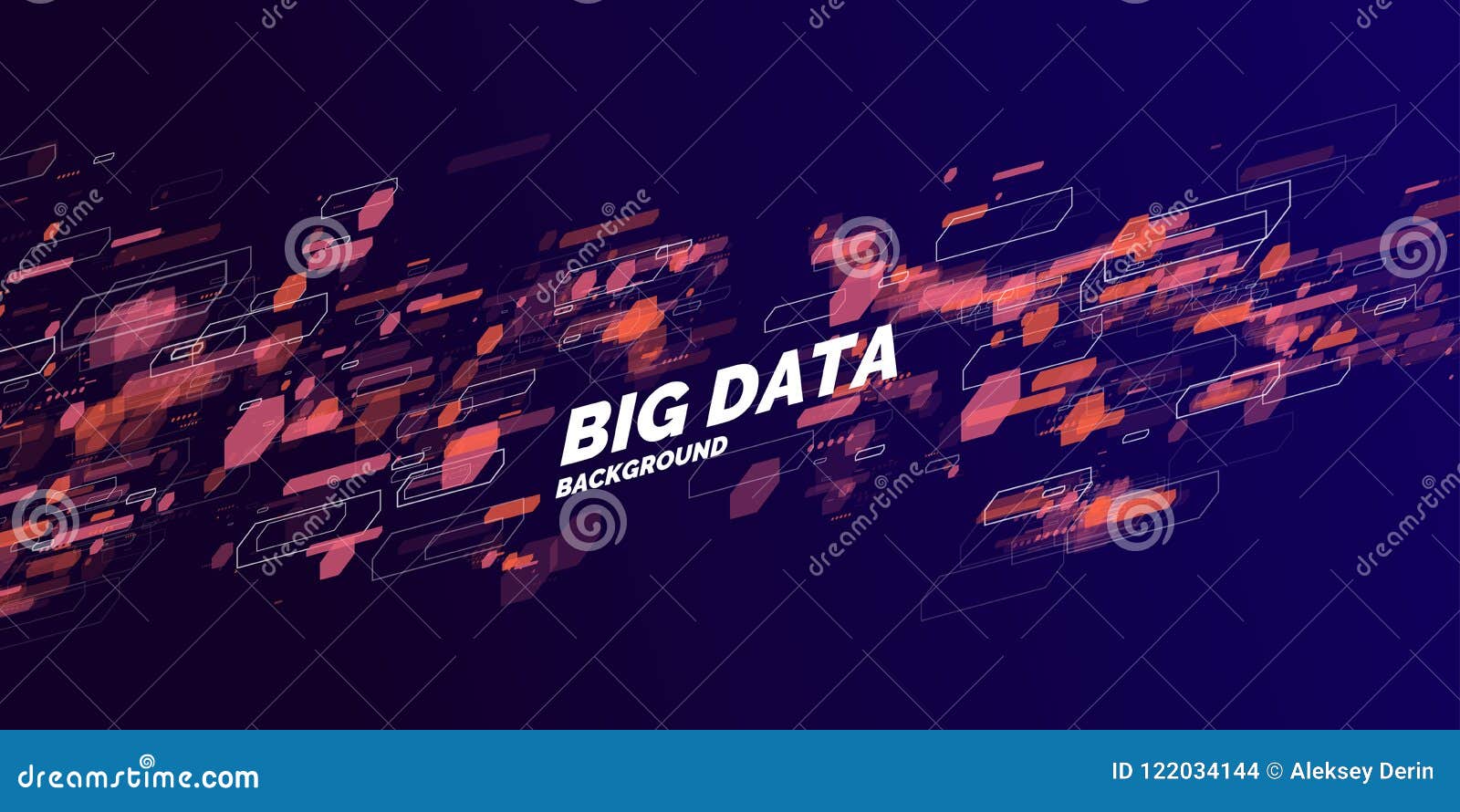 Vector Illustration of Business Analytics System. Big Data Poster Stock ...