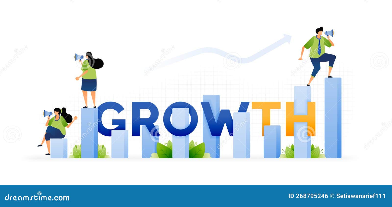 Vector Illustration Of Business Ascent. Charting Company Growth ... Vector Illustration Of Business Ascent. Charting Company Growth ...