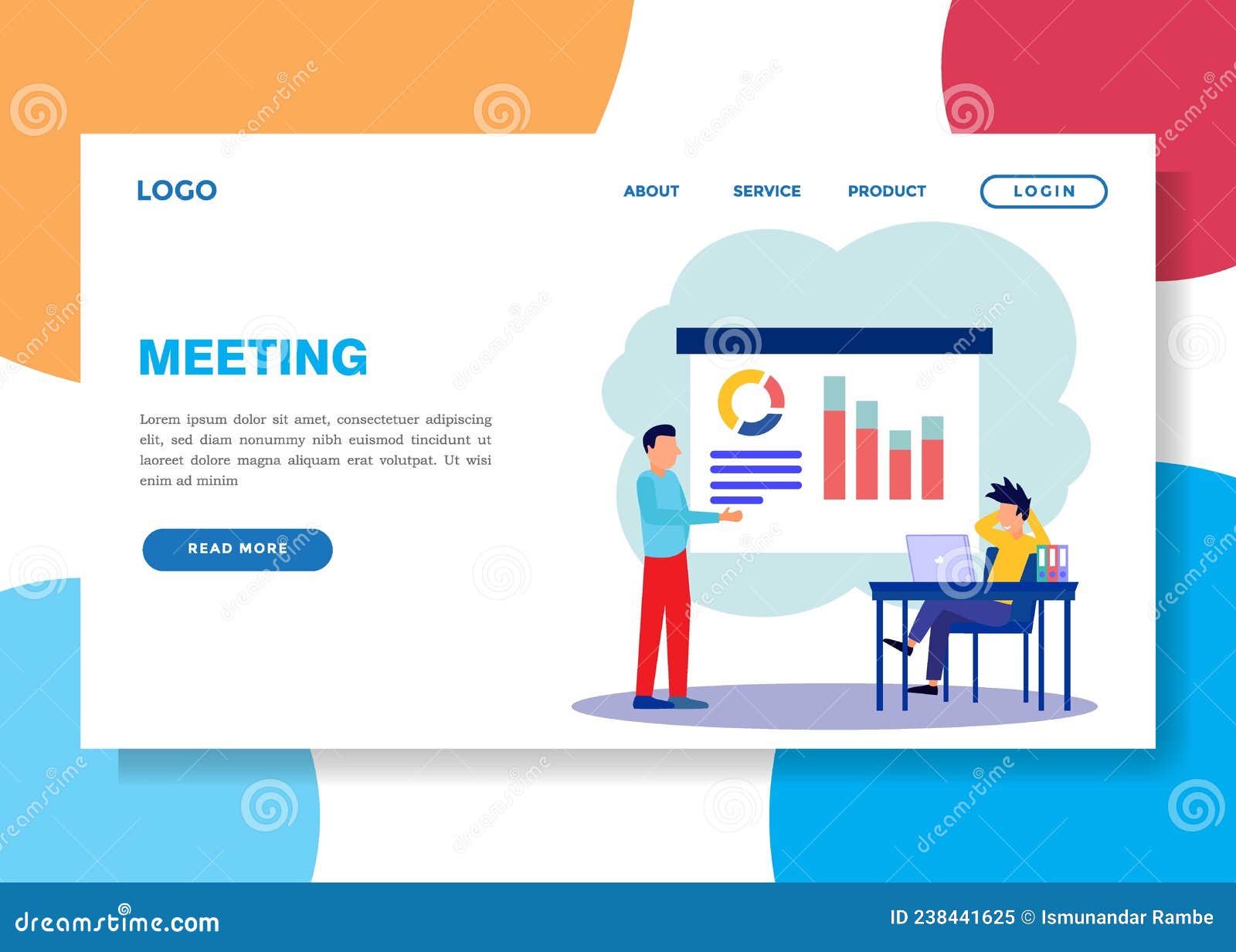 Illustration Business Meeting Content Stock Vector - Illustration of ...