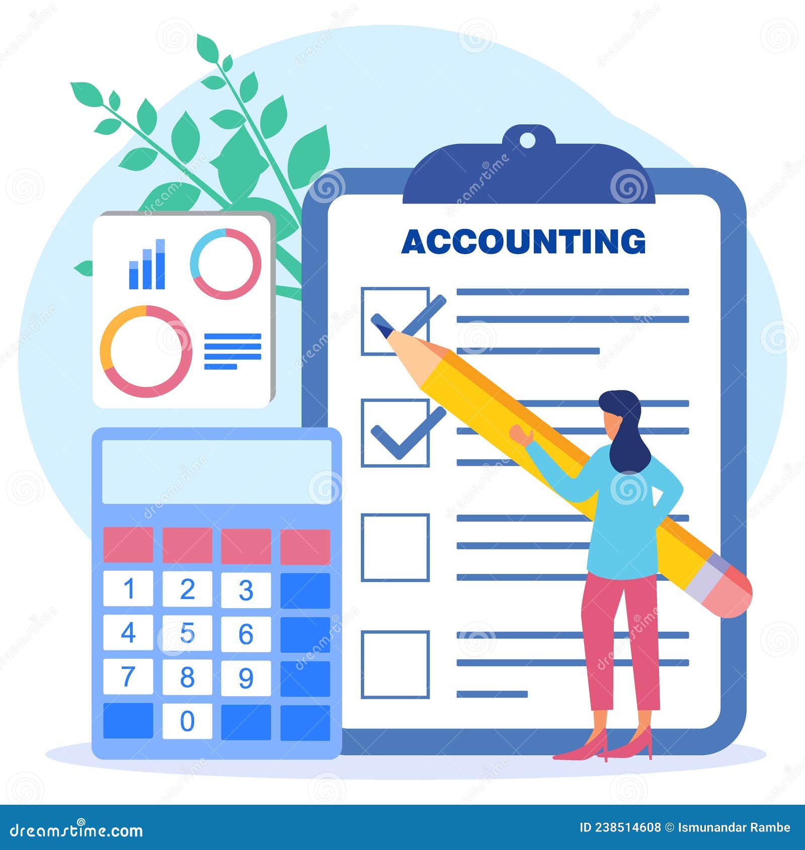 Illustration Vector Graphic Cartoon Character of Accounting Stock ...