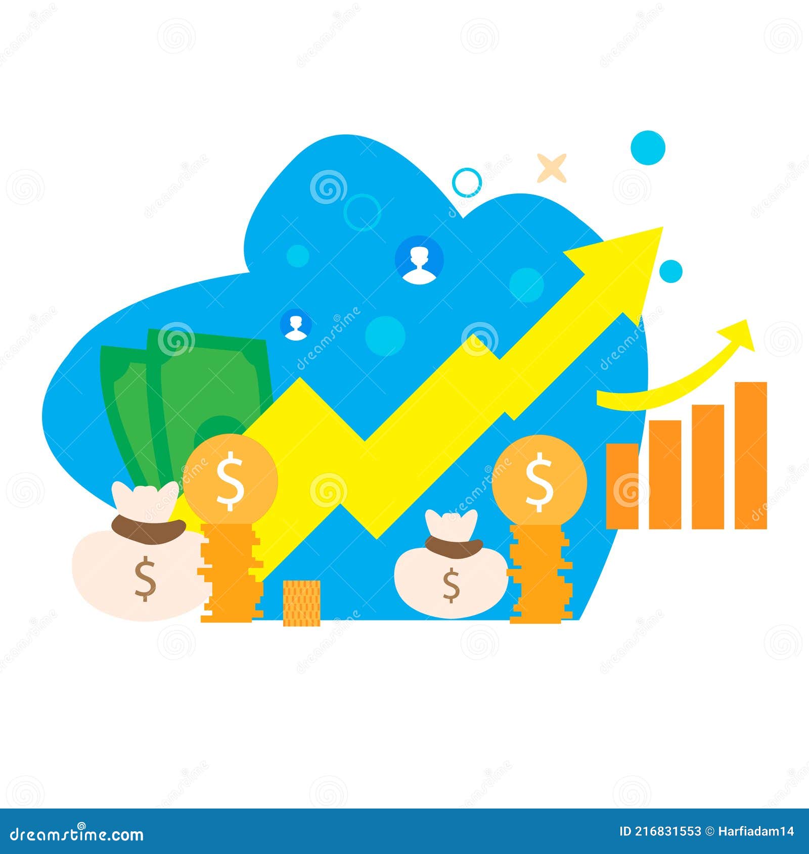 Vector Illustration of a Business Partnership Graphic Stock Vector ...