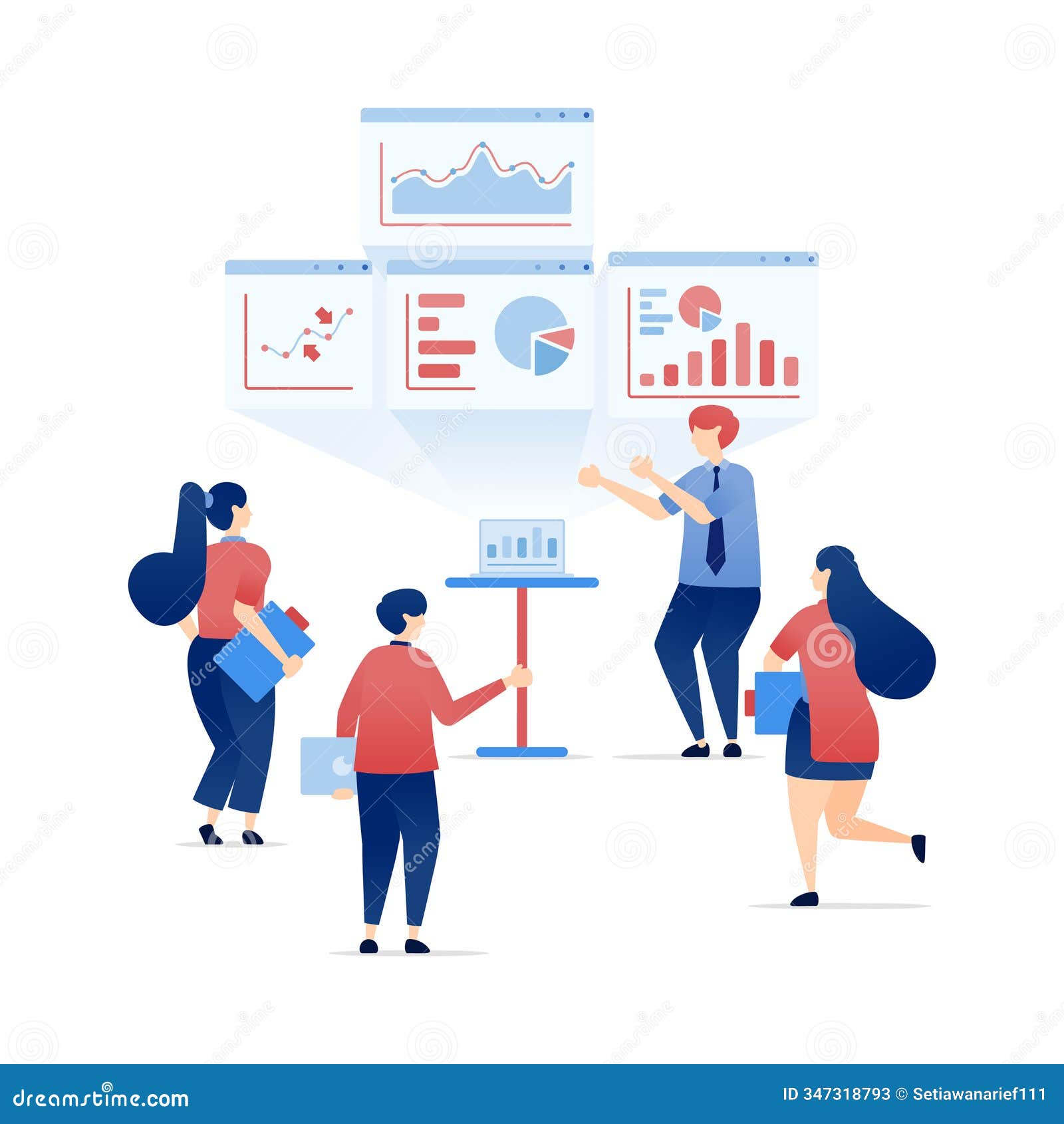 Planning And Charts Line Icons Signs Set. Design Collection Of Planning ...