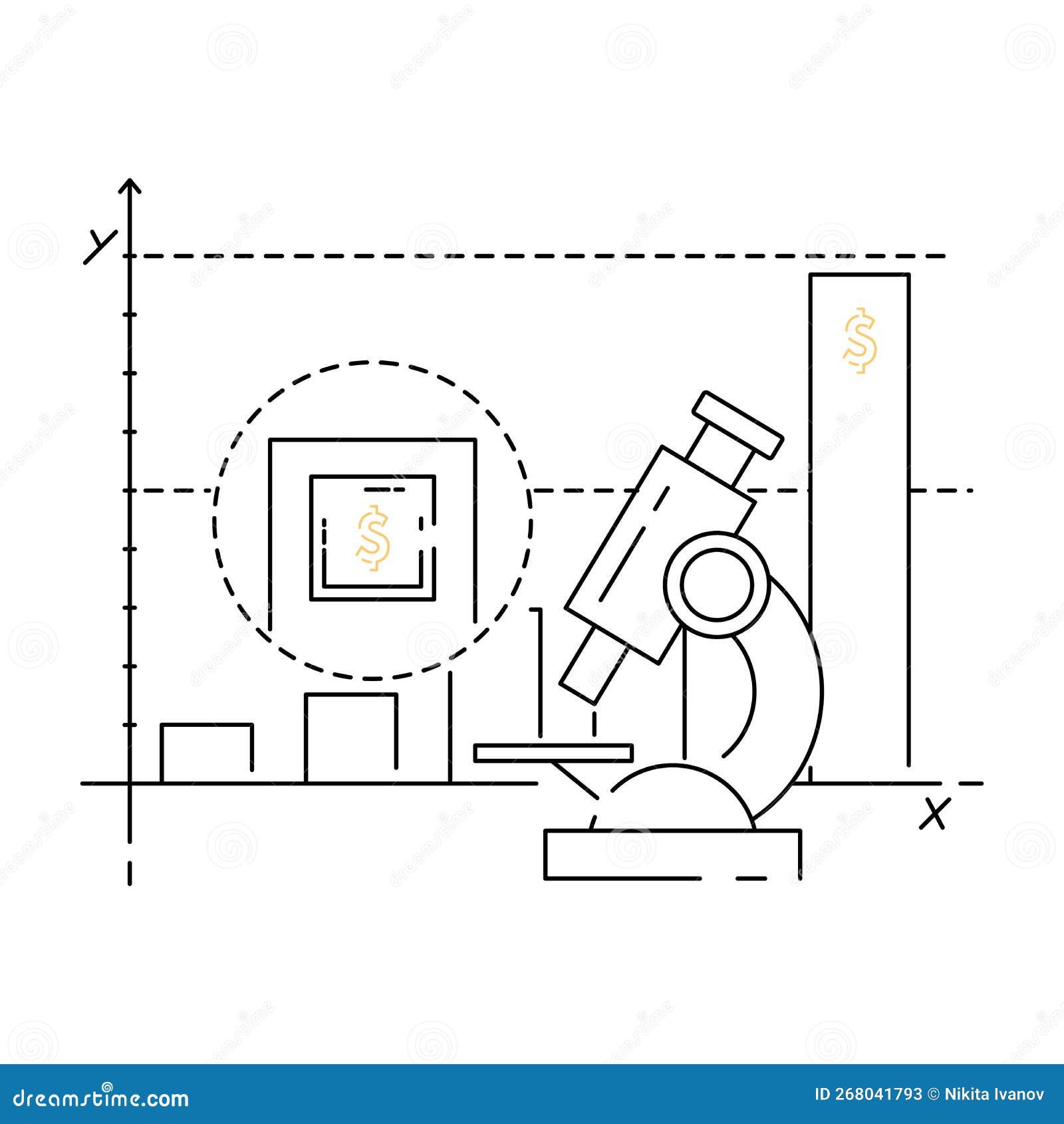 Microscope Diagram Vector Illustration. Labeled Zoom Instrument ...