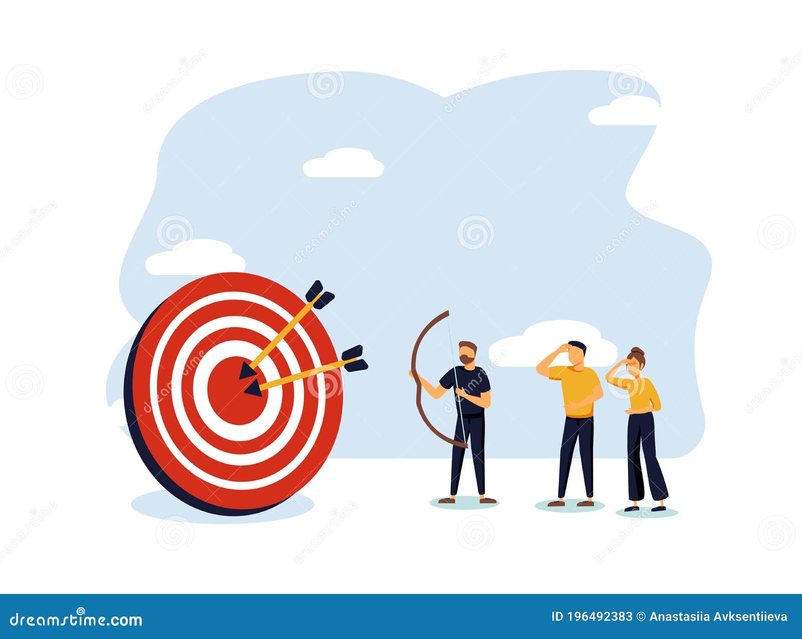Businessman As Archer Aiming At A Goal Target Royalty-Free Stock ... Businessman As Archer Aiming At A Goal Target Royalty-Free Stock ...