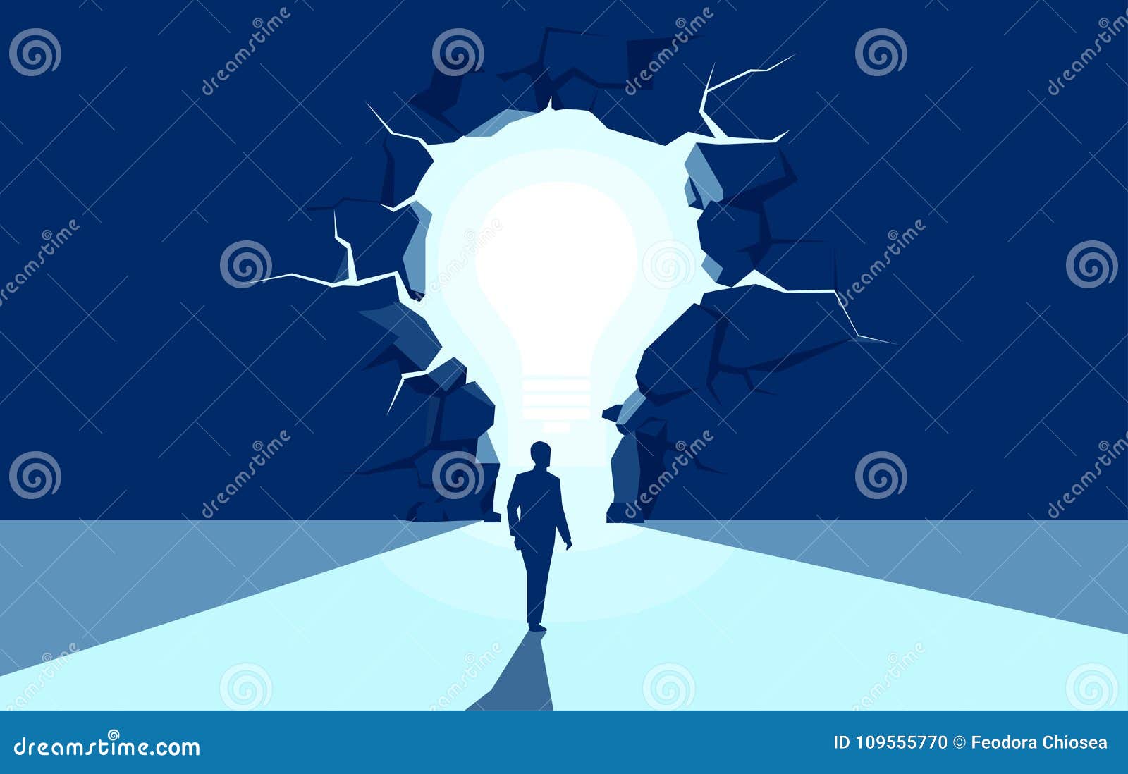 Man Finding Solution and Idea Stock Illustration - Illustration of ...