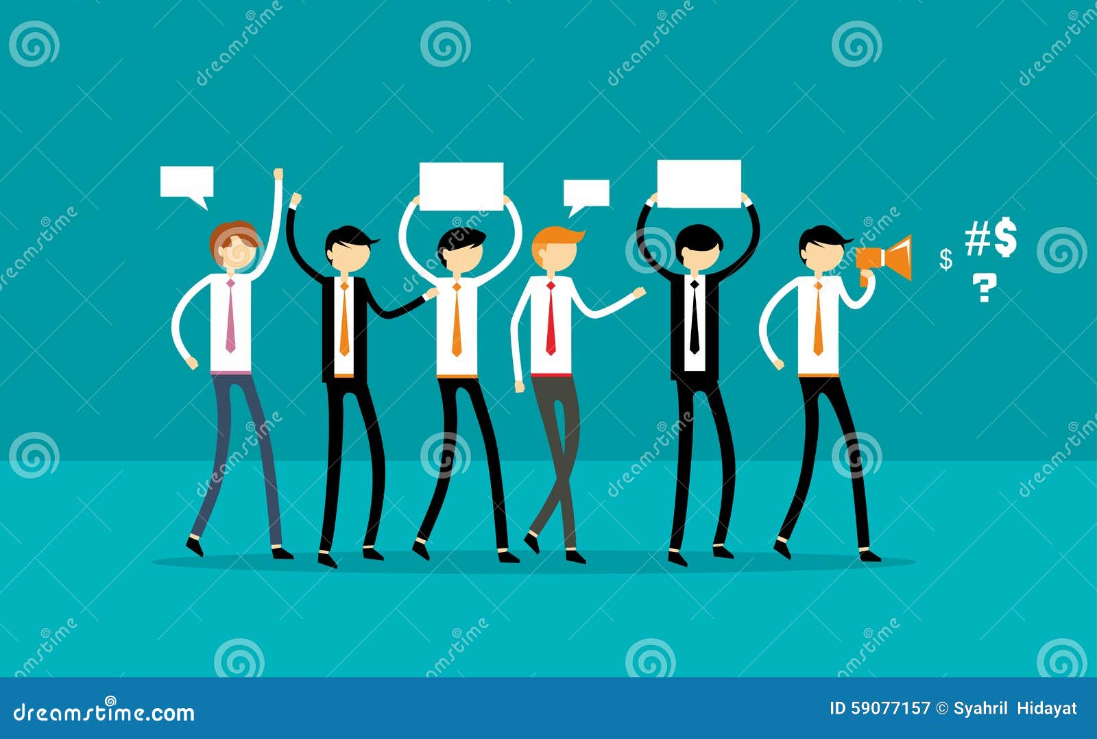 Vector Illustration Businesssman Democration Stock Vector ...