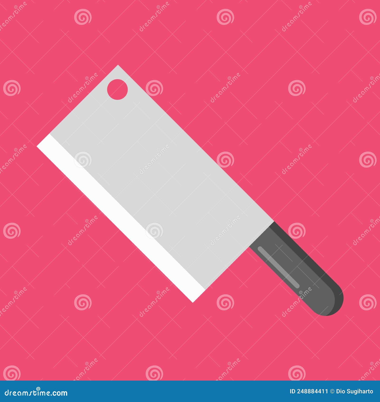 Vector Illustration of Butcher Knife, Suitable for Menu Design Stock ...
