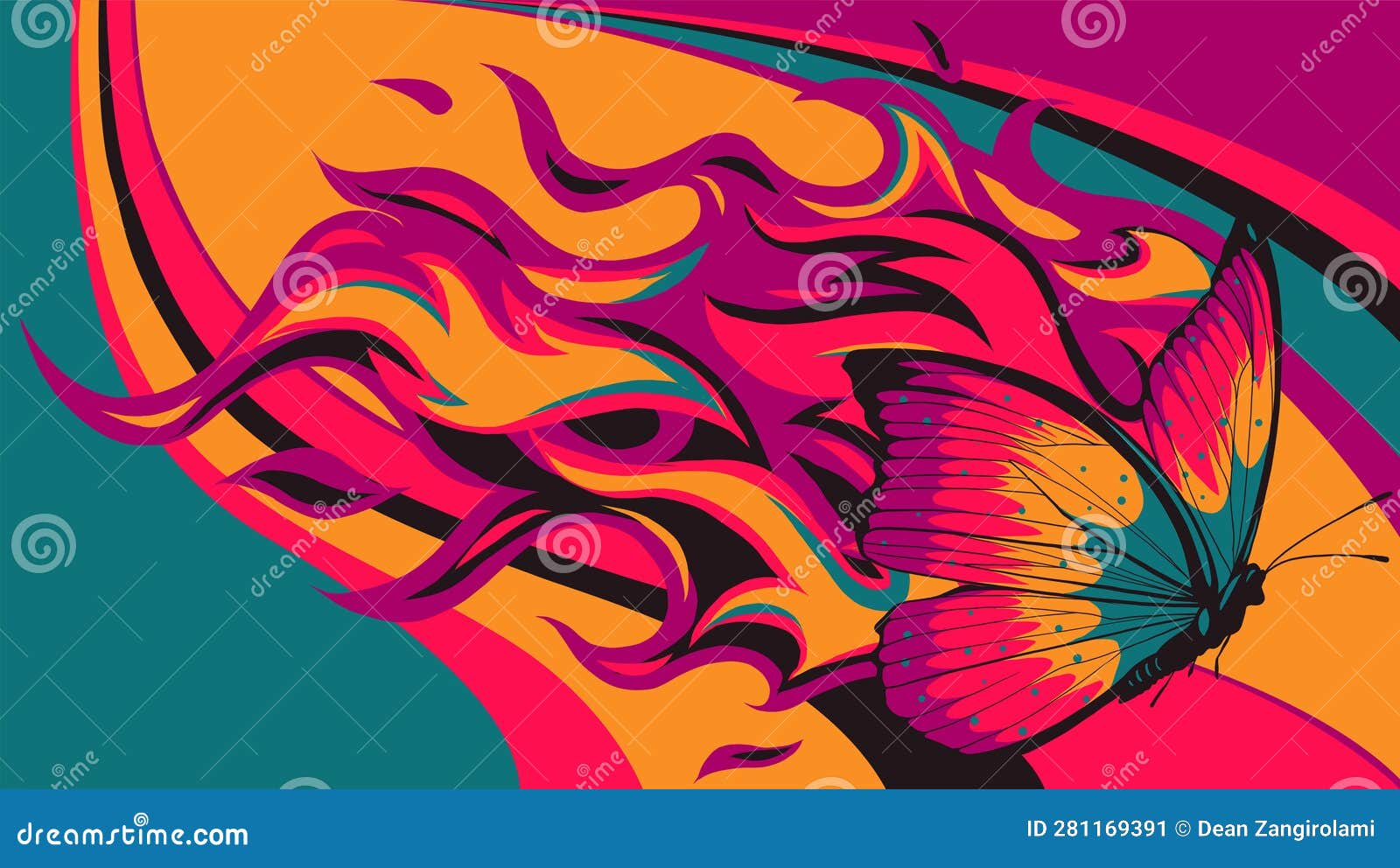 Vector Illustration Of Butterfly Color Style Design Stock Vector Illustration Of Style