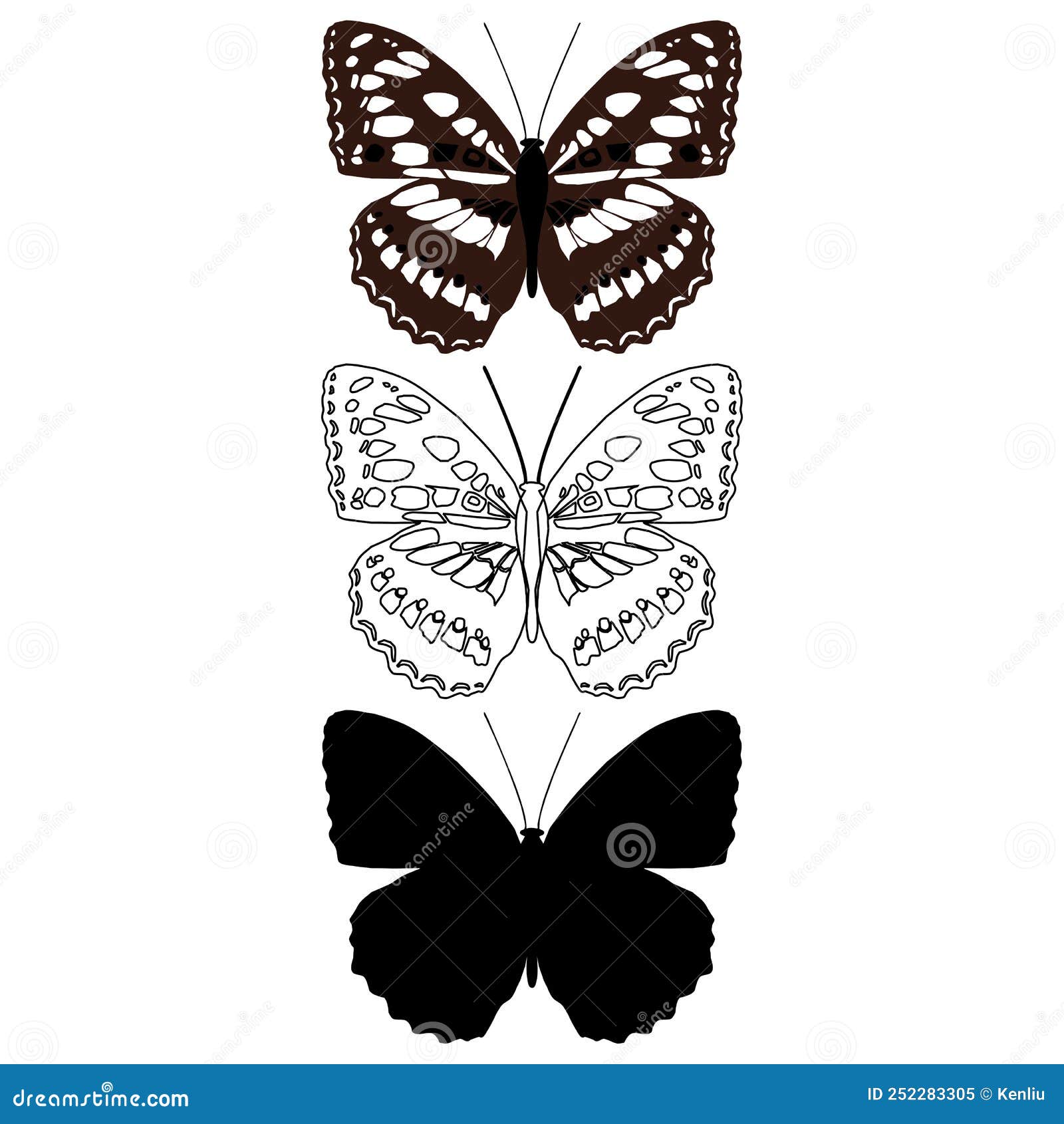 Vector Illustration of Butterfly Pattern Stock Vector - Illustration of ...