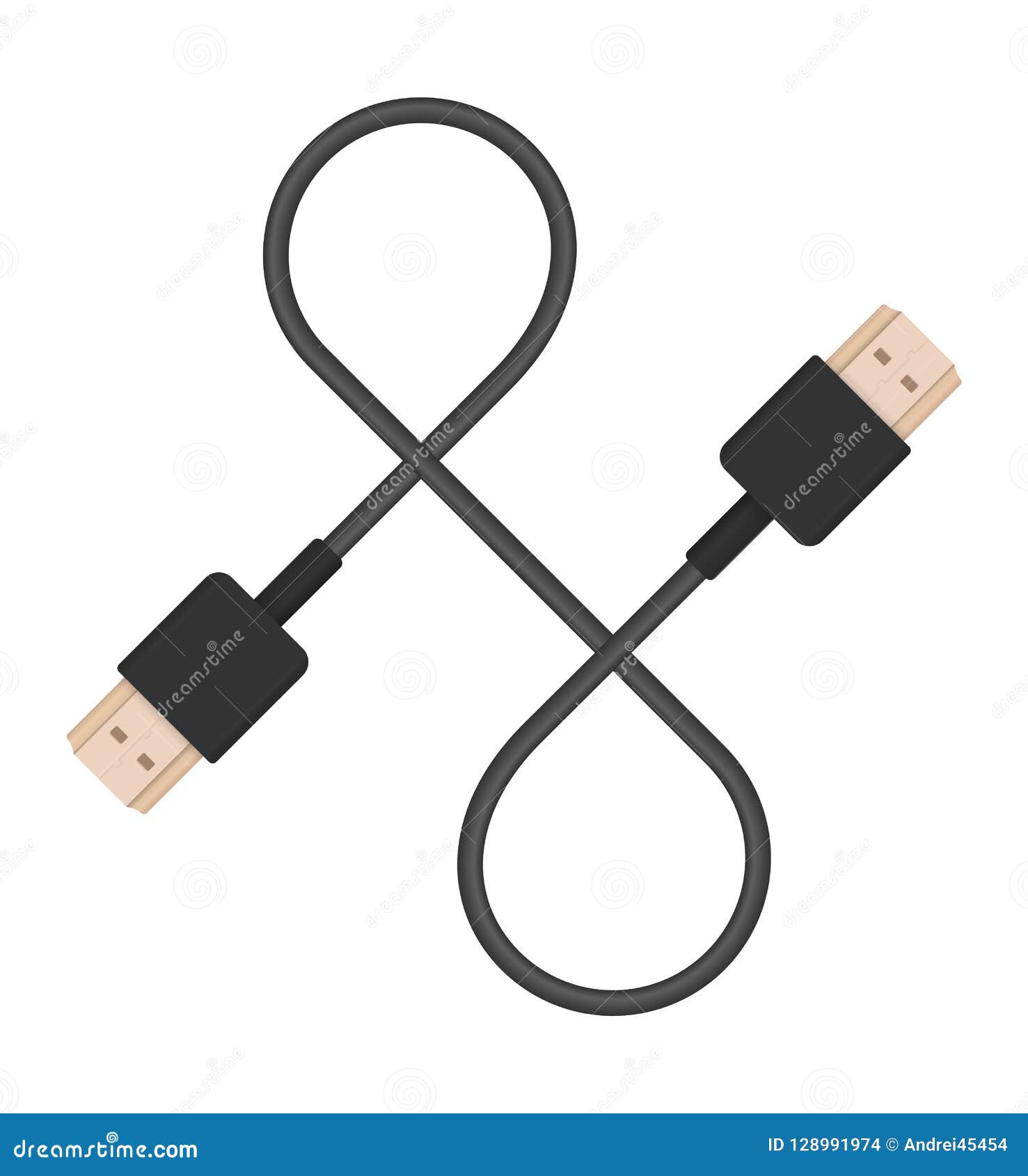 Vector Illustration of Cable Stock Illustration - Illustration of ...