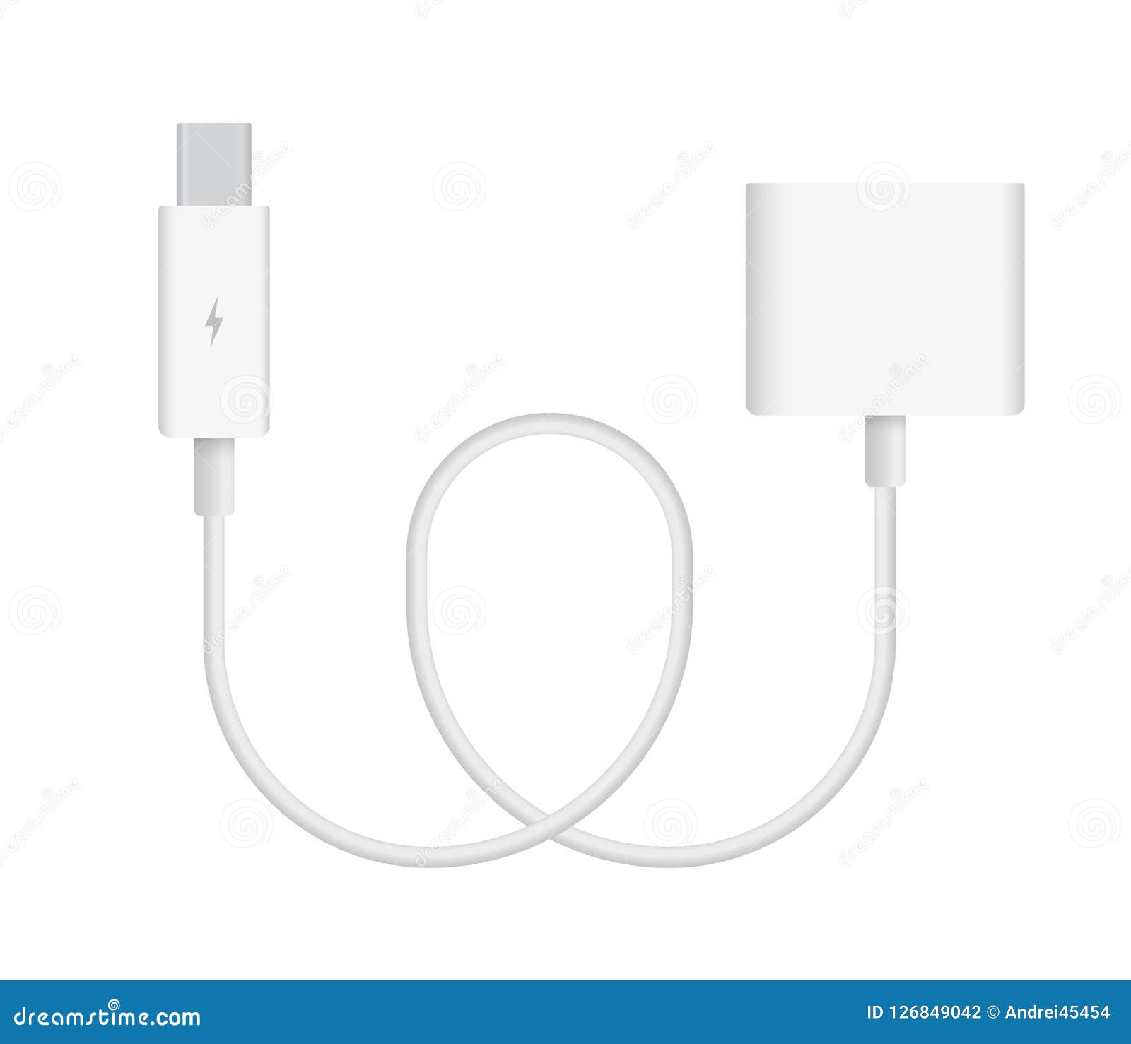 Multiport Adapter Icon. From Computer Parts Set Royalty-Free Stock ...