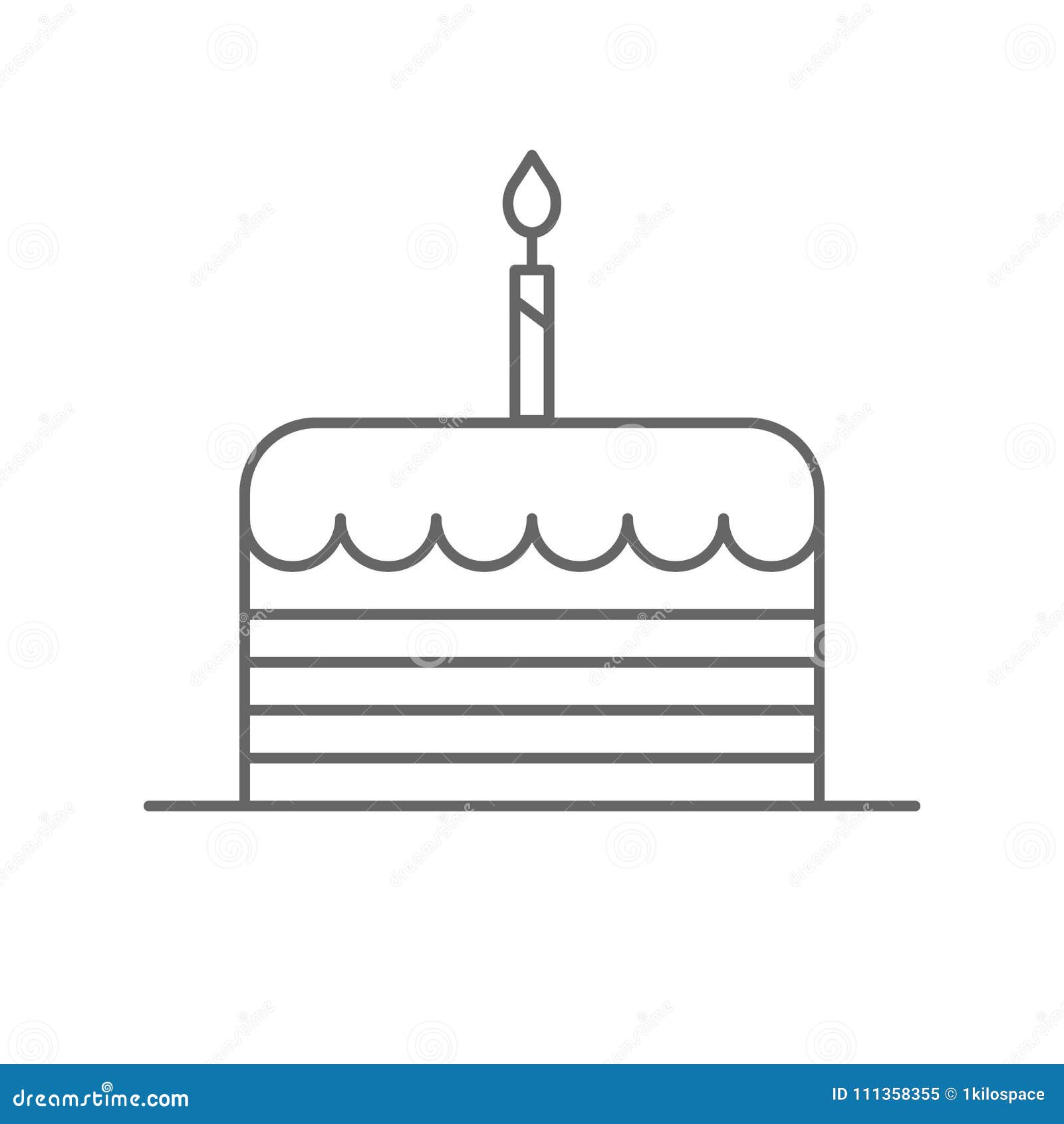 Cake icon stock illustration. Illustration of celebrate - 111358355