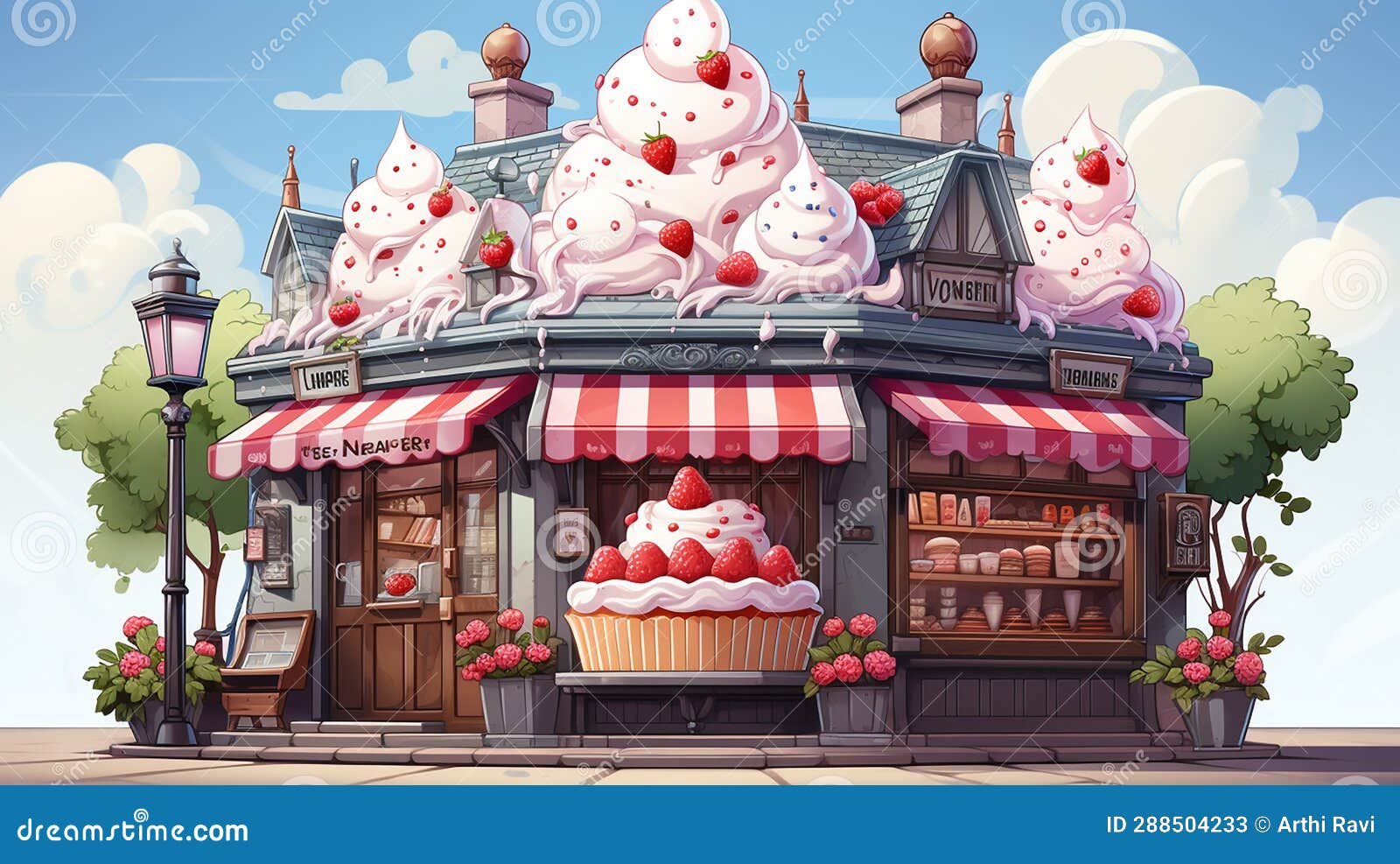 Ector Illustration of Cake Shop Stock Illustration - Illustration of ...