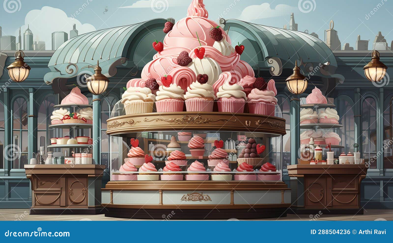 Ector Illustration of Cake Shop Stock Illustration - Illustration of ...