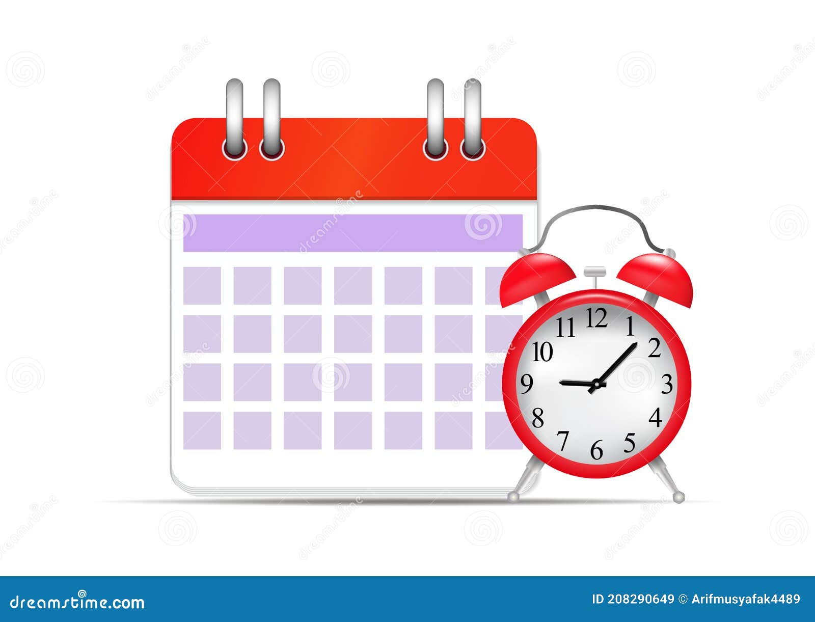 Vector Illustration Calendar and Clock Icon Stock Vector - Illustration ...