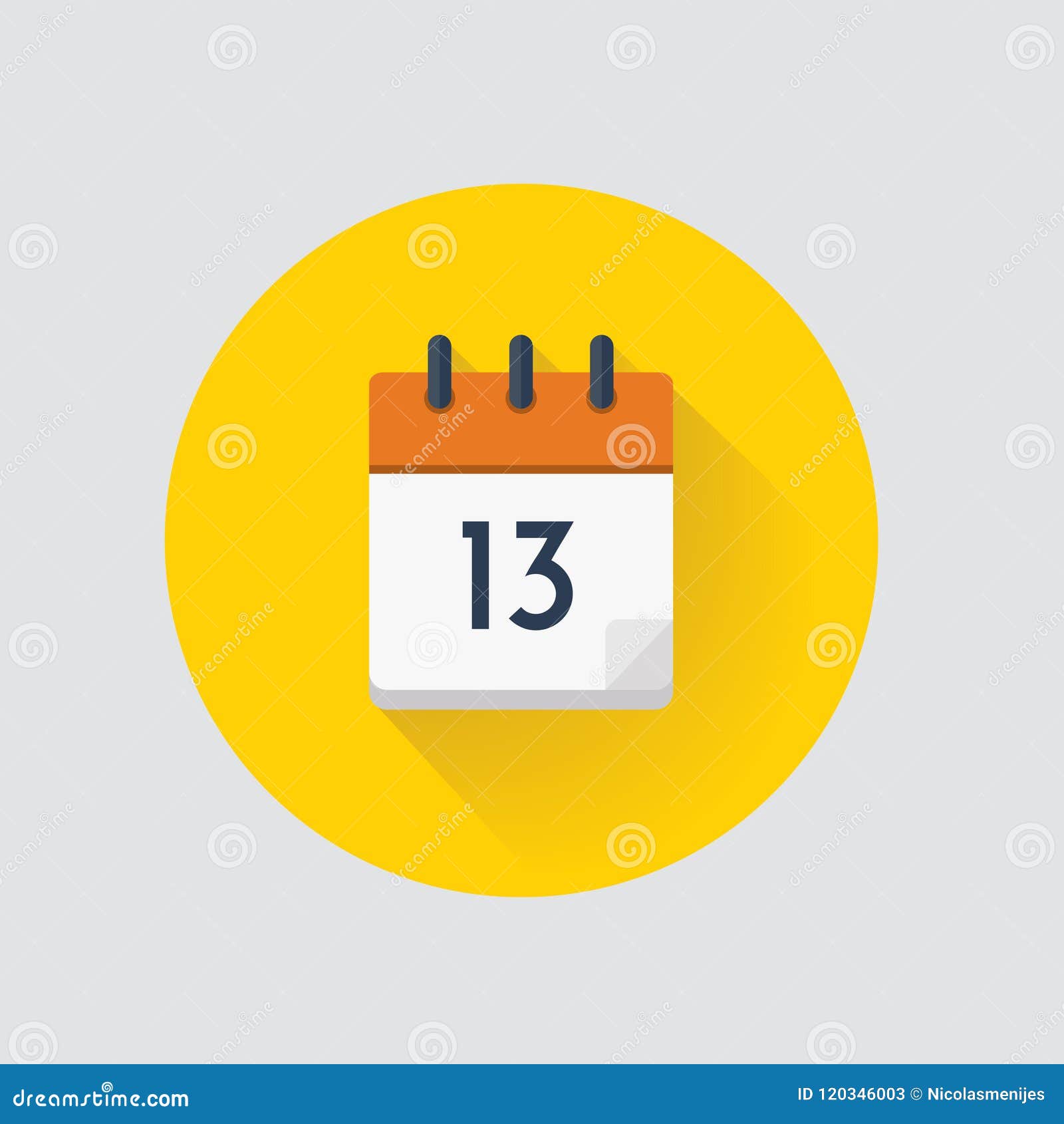 Vector Calendar day 13. stock vector. Illustration of object - 120346003
