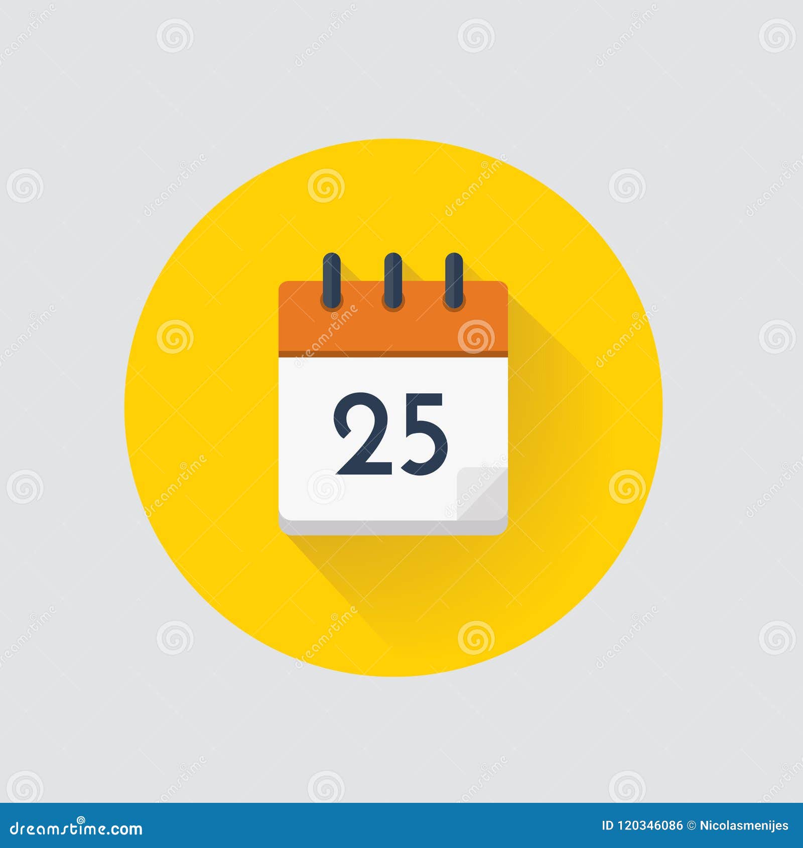 Vector Calendar day 25. stock illustration. Illustration of note ...