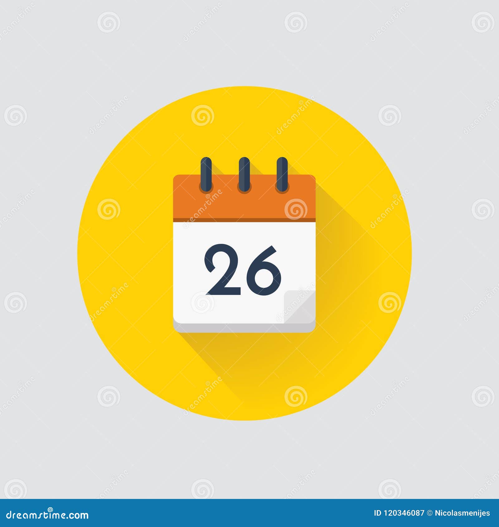 Vector Calendar day 26. stock illustration. Illustration of page ...