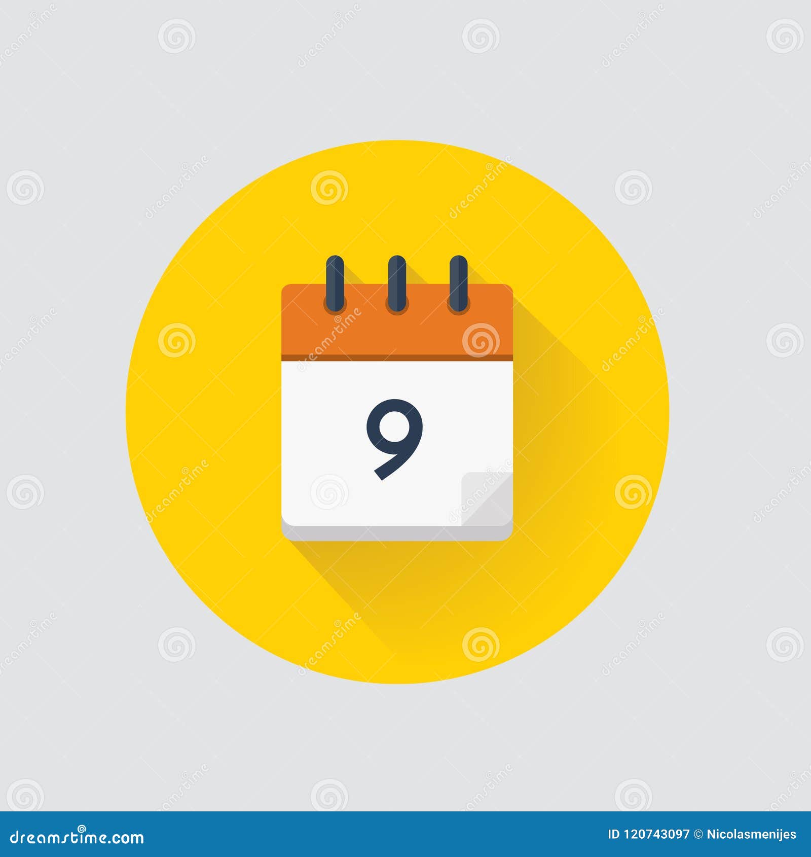 Vector Calendar day 9. stock illustration. Illustration of calendar ...