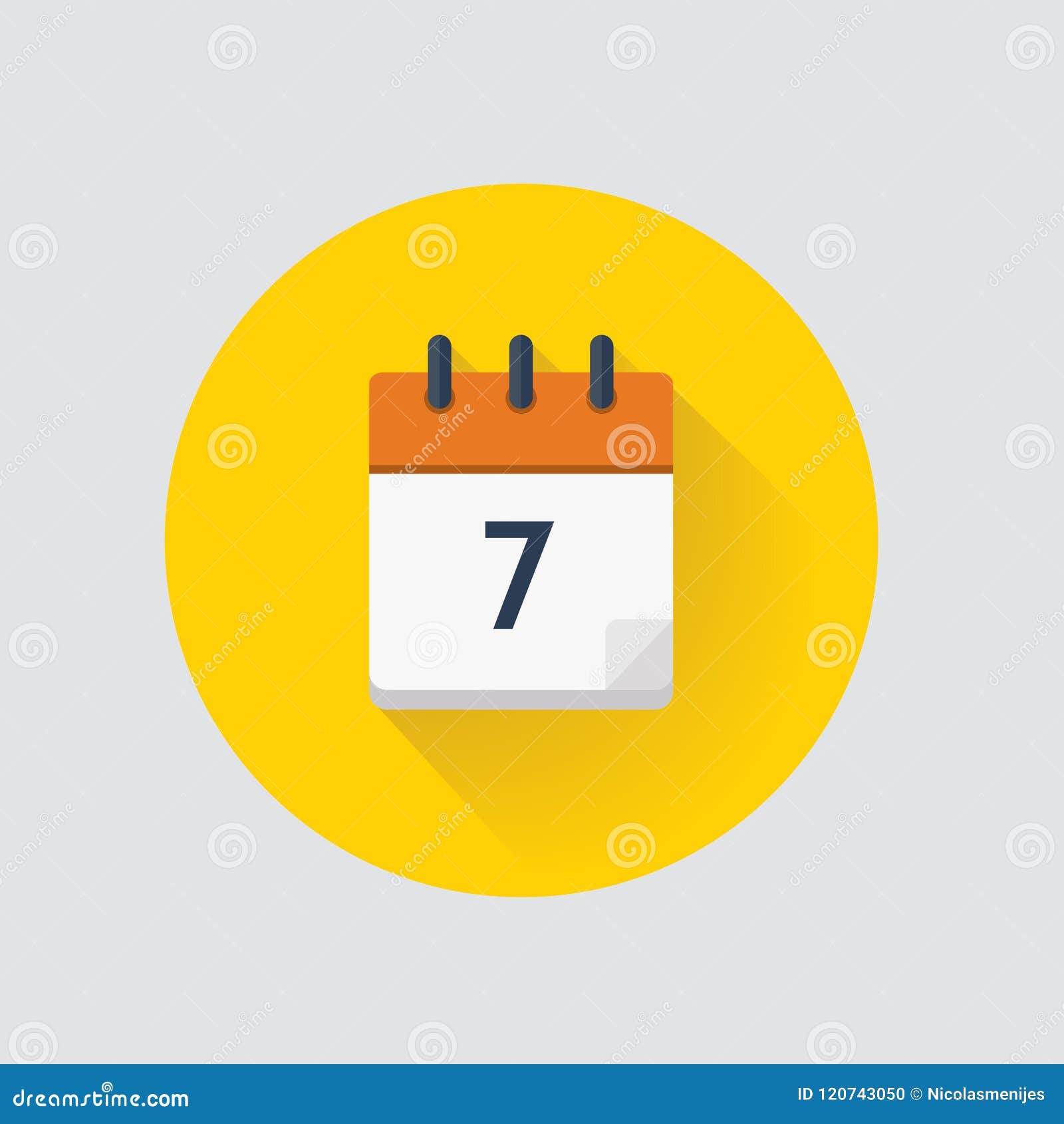 Vector Illustration. Calendar Day 7 Stock Illustration - Illustration ...