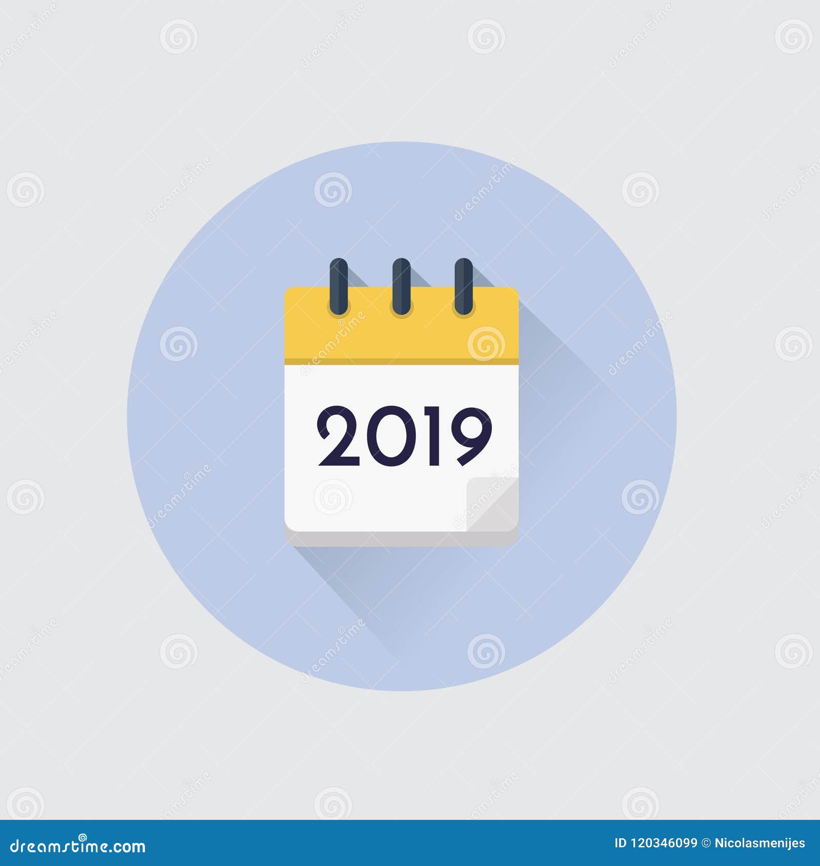 Vector calendar 2019 stock illustration. Illustration of event - 120346099