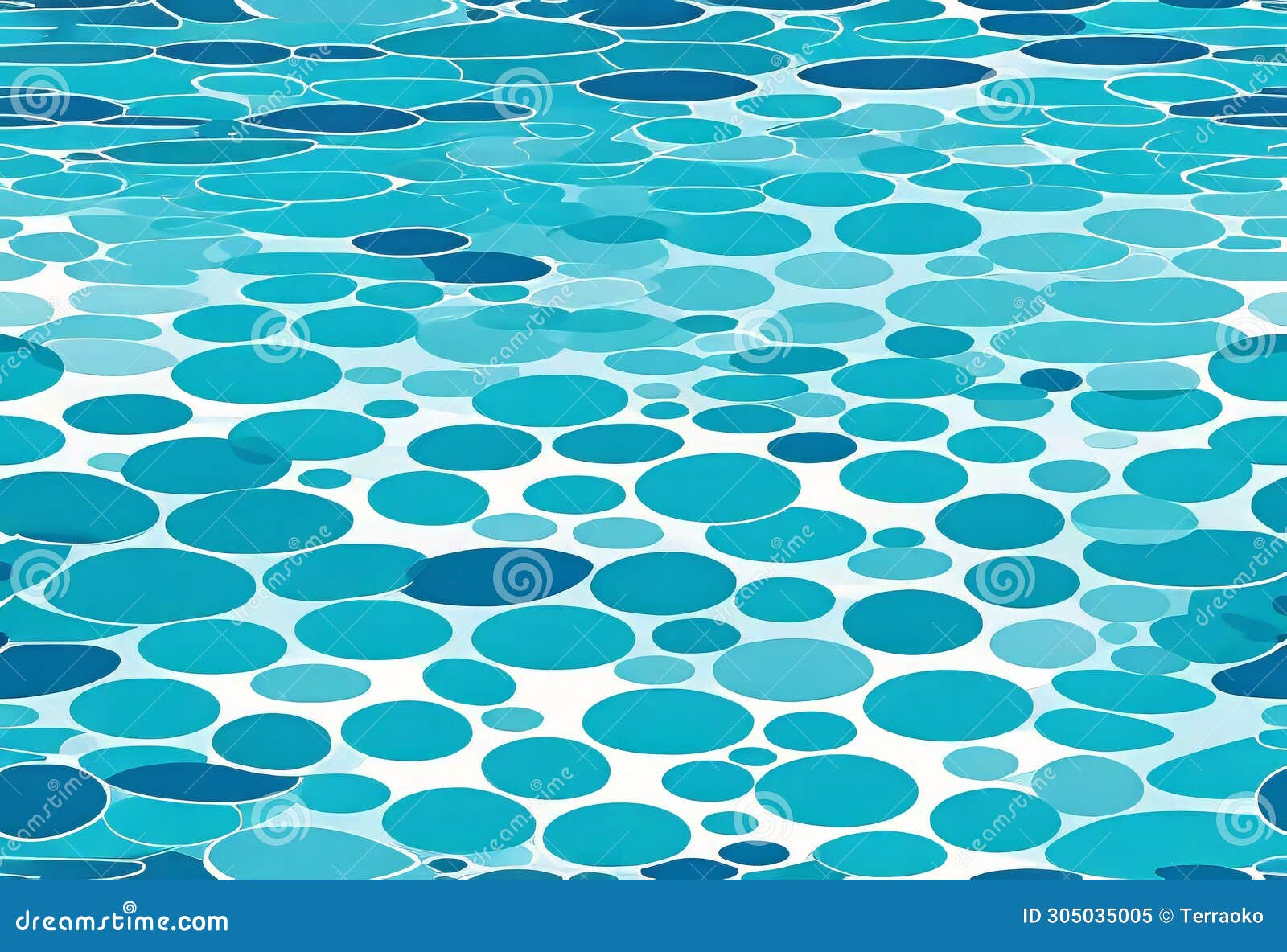 Vector Illustration, Calm Transparent Water Surface with Intricate ...