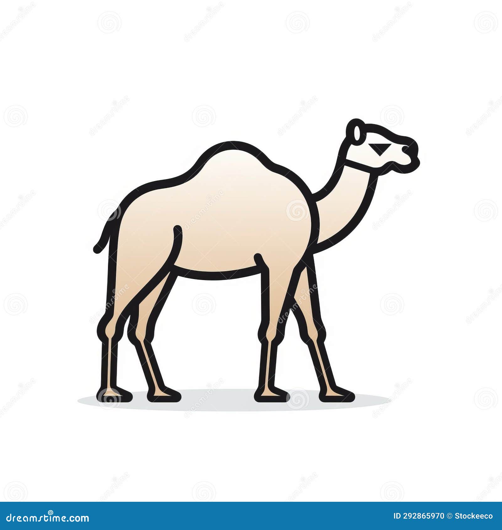 Vector Illustration of Camel on White Background Stock Illustration ...