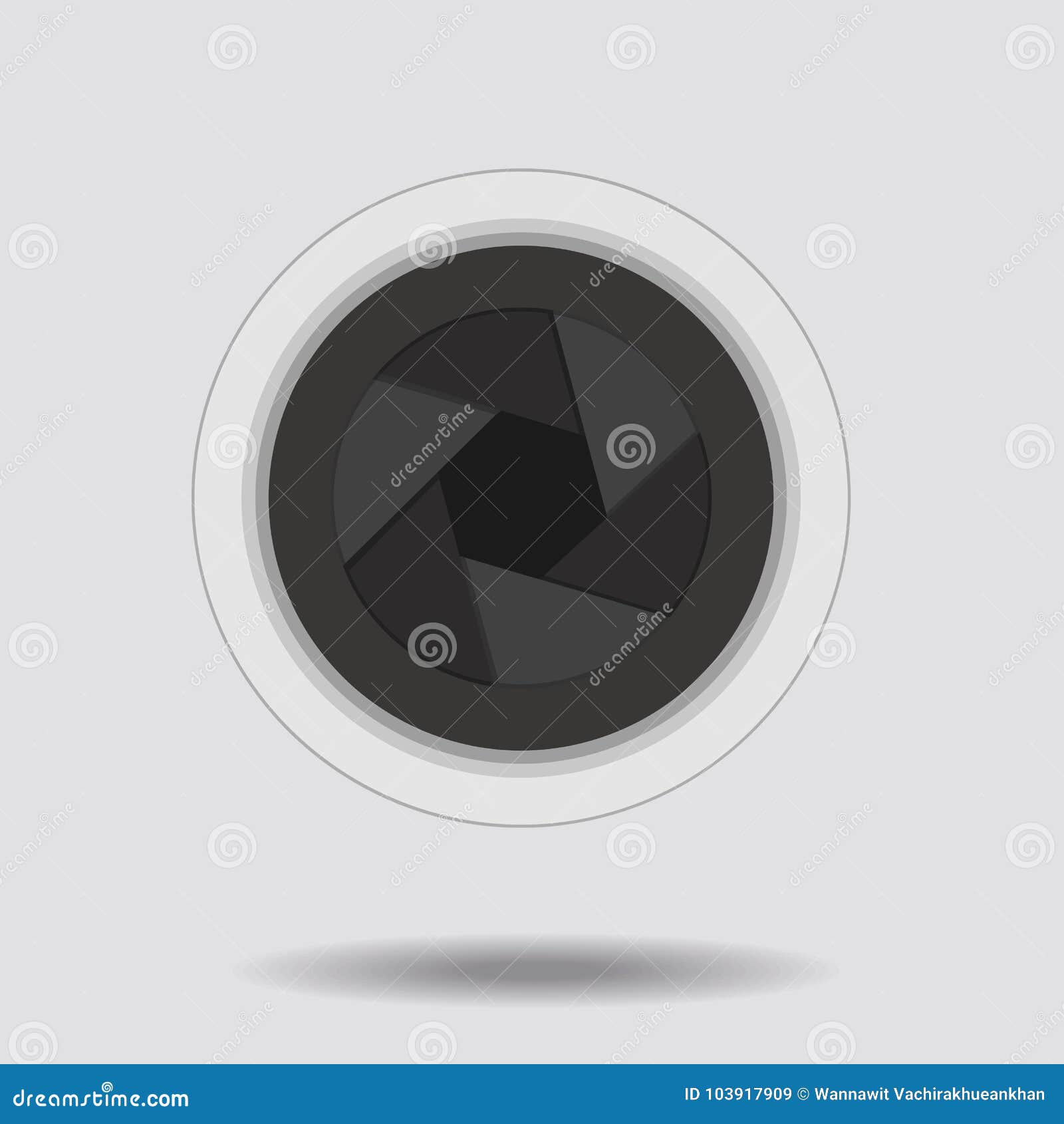Vector Illustration of Camera Shutter Lens Stock Vector - Illustration ...