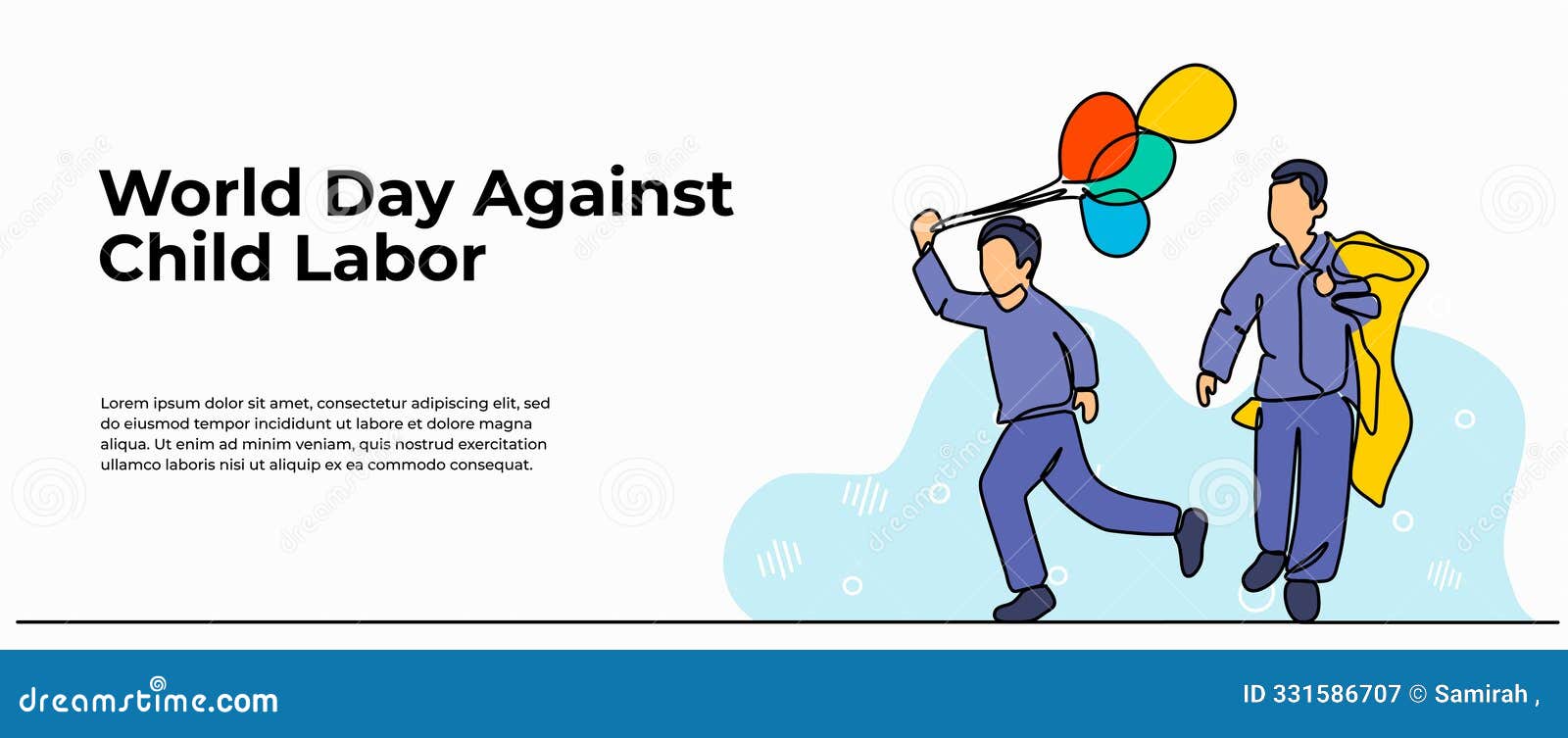 Vector Illustration of Campaign Against Child Labor Stock Vector ...