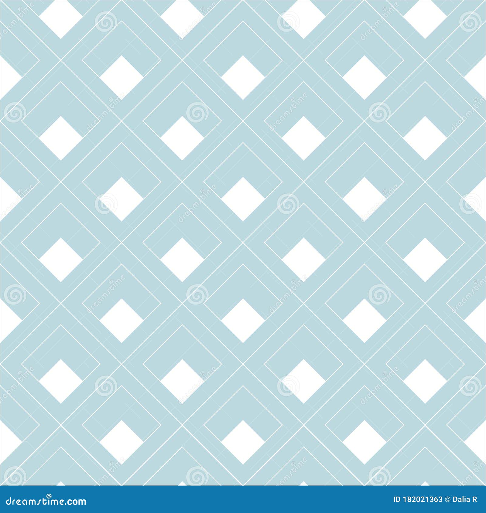 Blue and White Square Seamless Pattern. Stock Vector - Illustration of ...