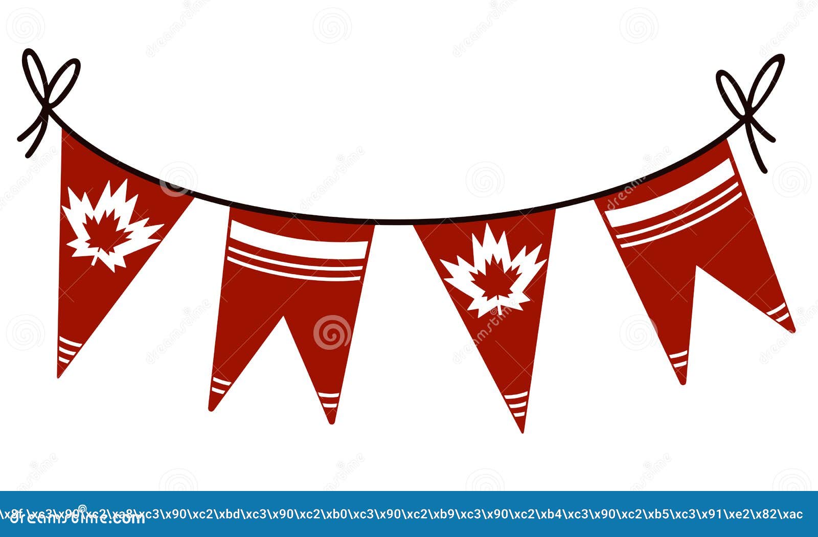 Vector Illustration for Canada Day. Garland with the Flag of Canada ...
